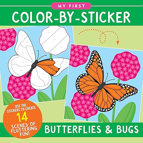 My First Color-By-Sticker Book - Butterflies & Bugs: T. Levy, Martha ...