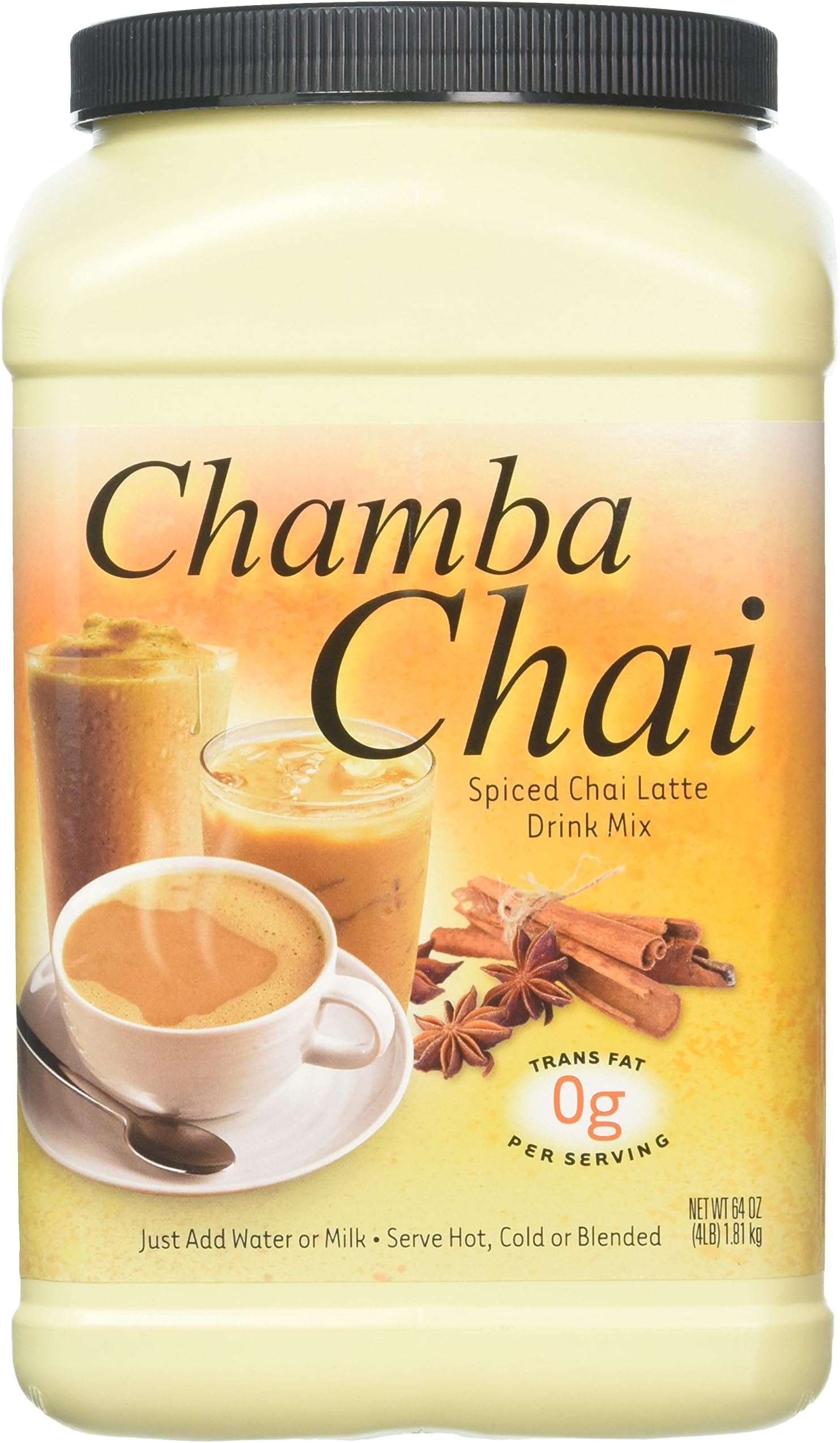Amazon.com: Chamba Chai Spiced Chai Latte Drink Mix (4lb Resealable Bag ...