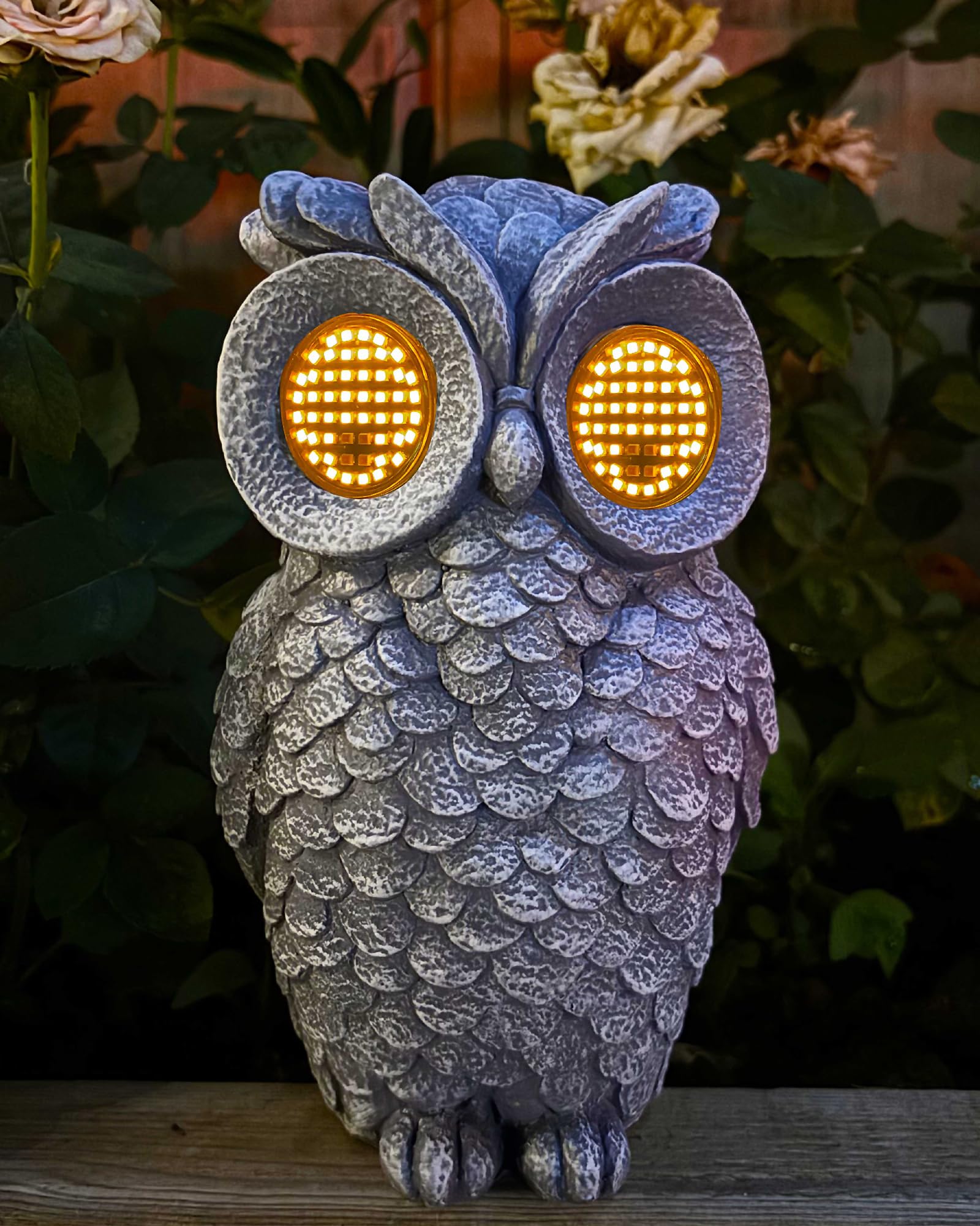 Amazon.com: TSTGEE Solar Garden Statue Owl Decor Outdoor Figurine ...