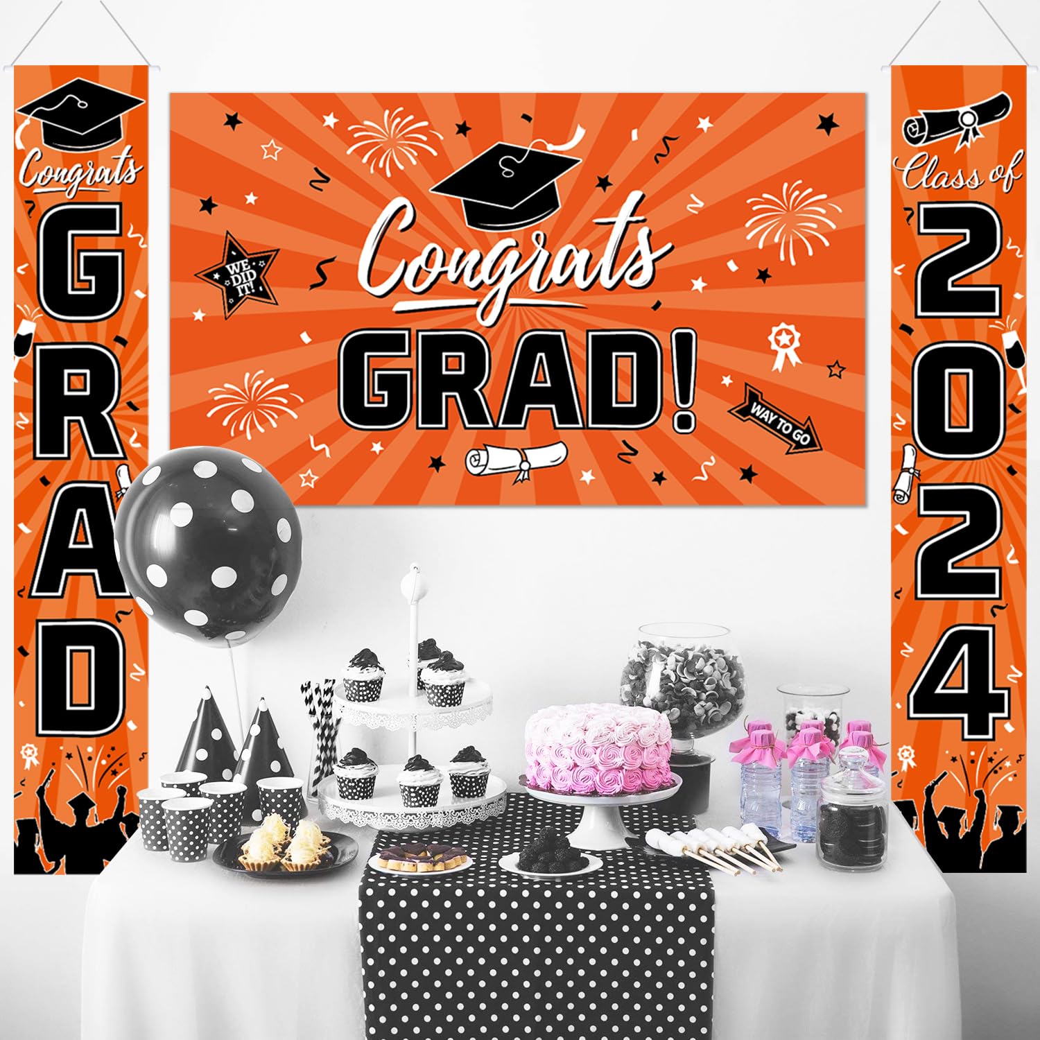Snapklik.com : Graduation Party Decorations Orange Class Of 2024 ...