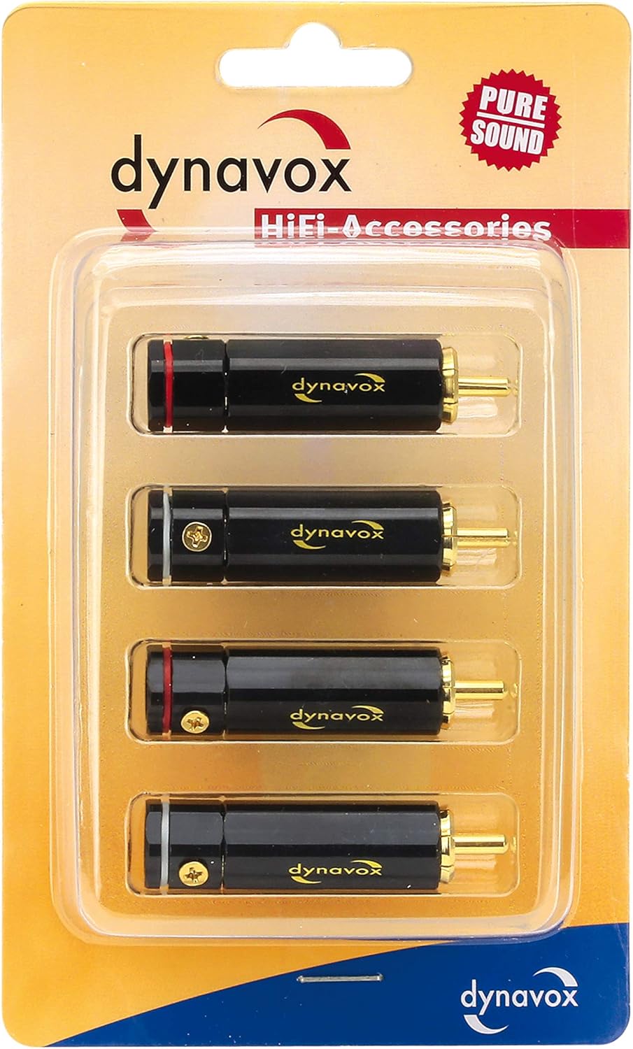 Dynavox High-End RCA Connector Set of 4 Black – BigaMart