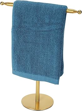Amazon.com: Gold Hand Towel Holder Stand for Bathroom Vanity Countertop ...
