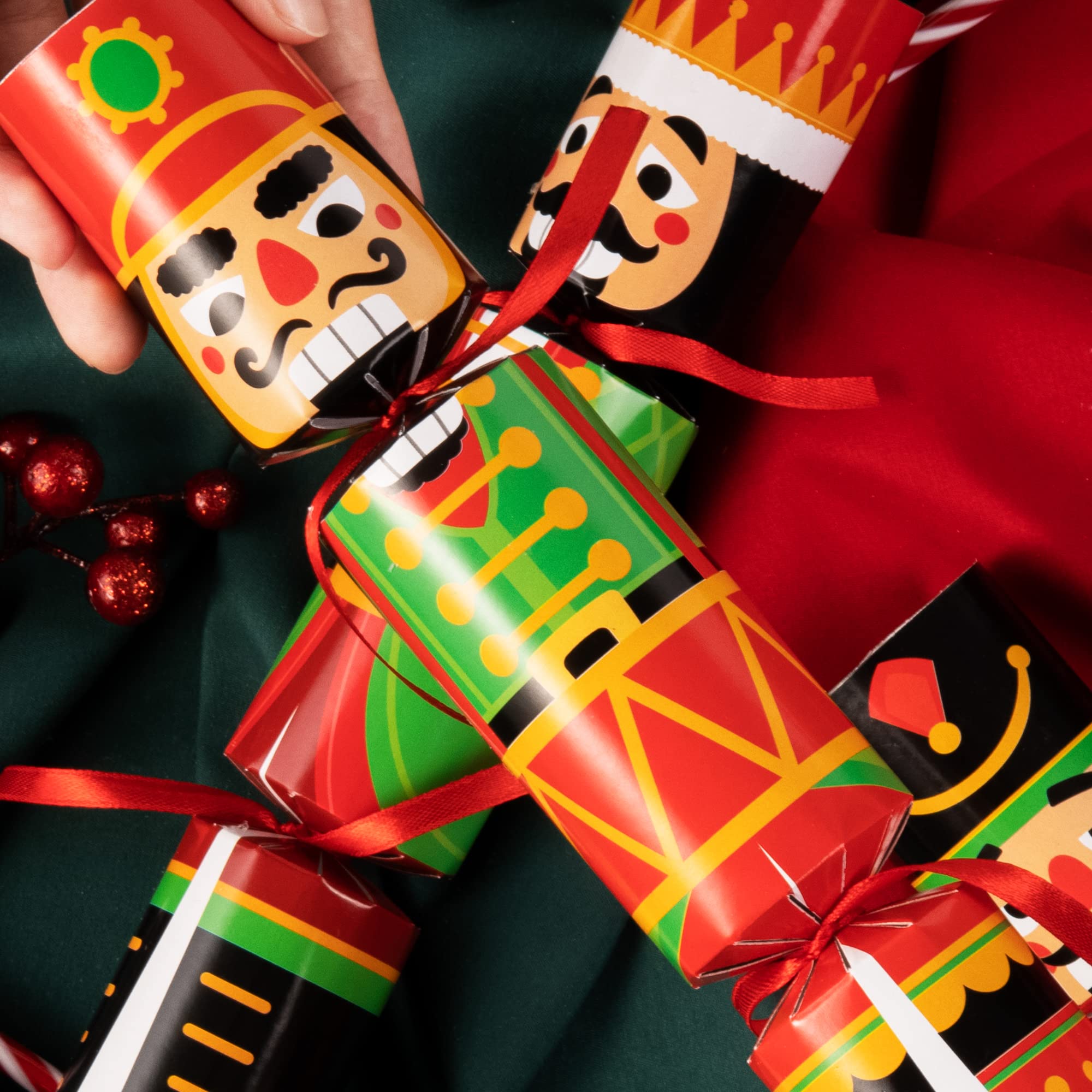 Christmas Crackers JOYIN 8-Pack Christmas Party Favors - Non-Snap ...
