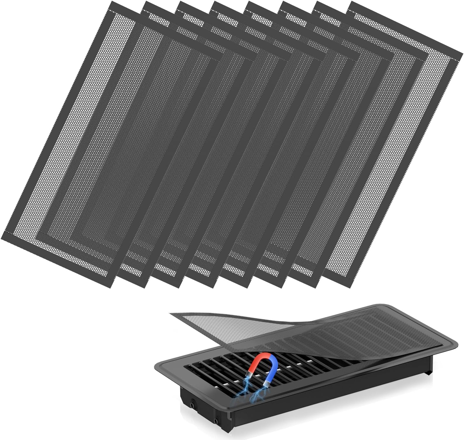 MODERN WAVE - Extra Strong Magnetic Air Vent Screen Cover for Floor 5 ...