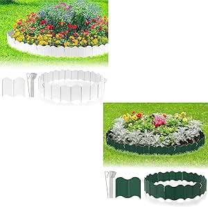 Amazon.com : HIKUIBU Garden Edging Border, 25PCS Plastic No Dig Landscape Edging Border, 13.12ft ...