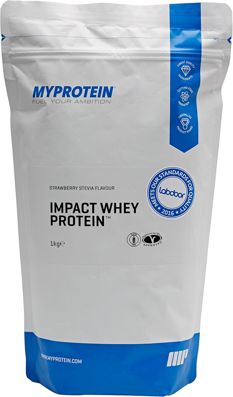 Myprotein 1 kg Strawberry Stevia Impact Whey Protein – BigaMart