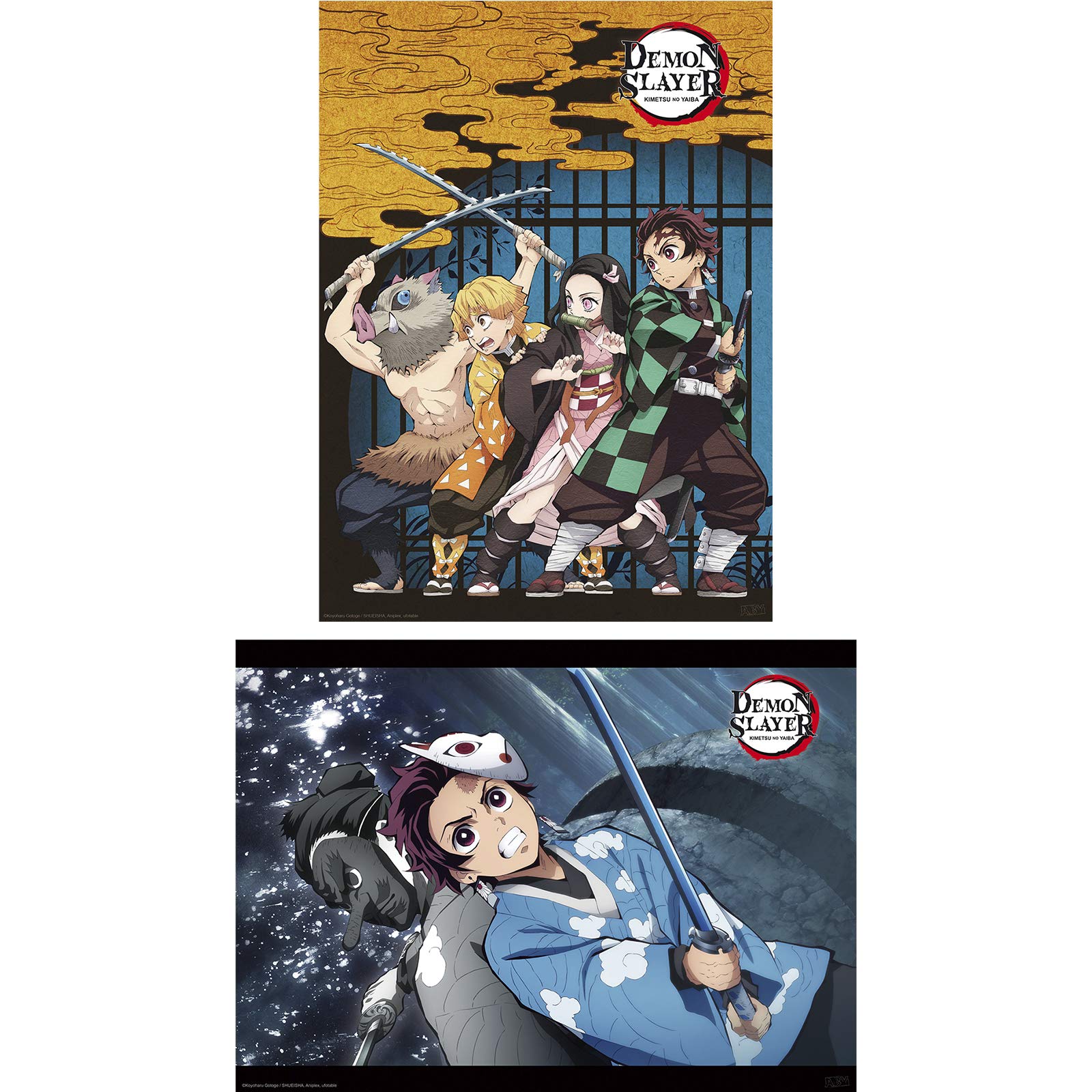Amazon.com: ABYSTYLE Demon Slayer Kimetsu No Yaiba Poster Twin Pack ...