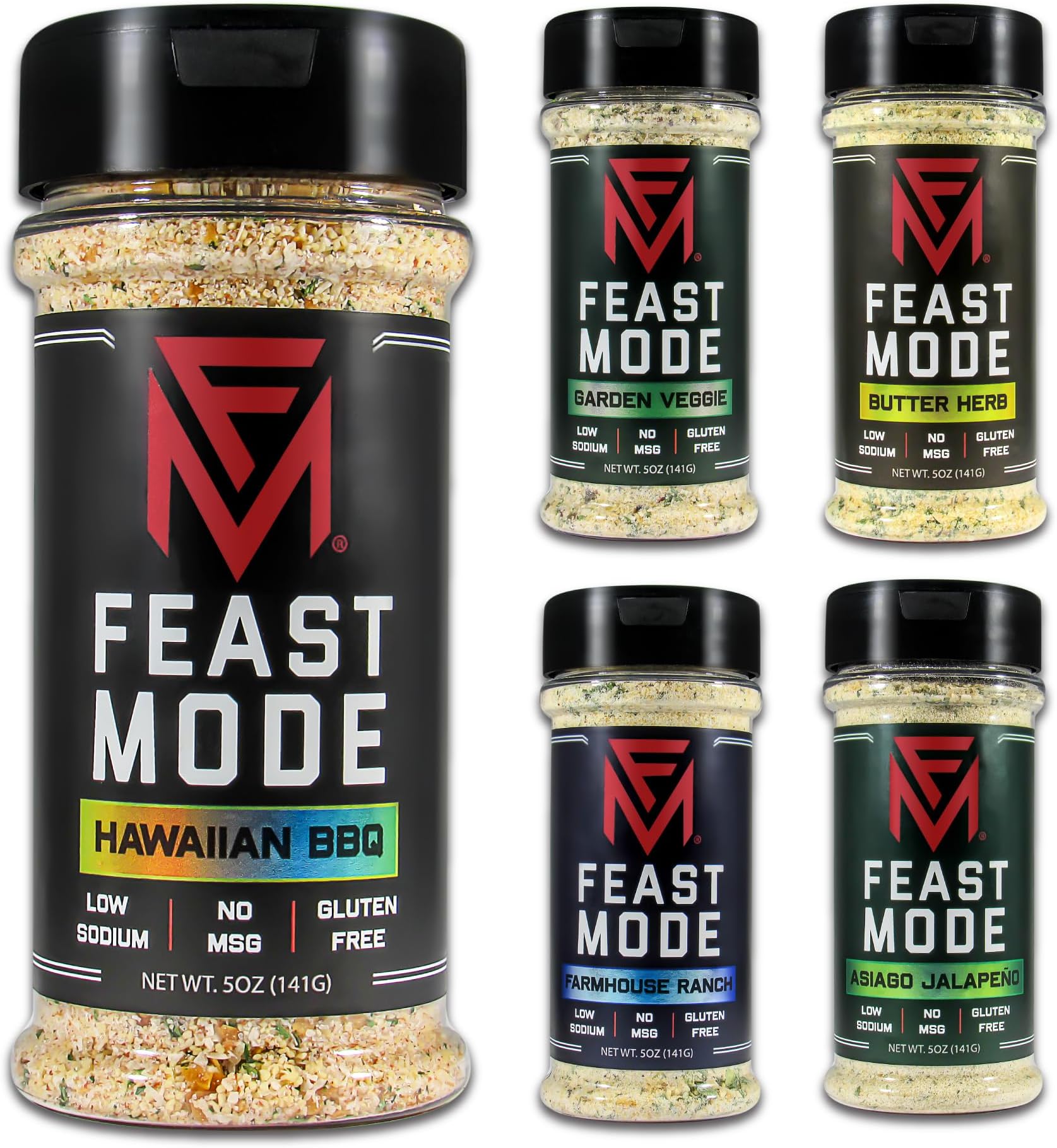 Amazon.com : Feast Mode Flavors | Gainz Pack | 5 count | 5oz seasonings ...