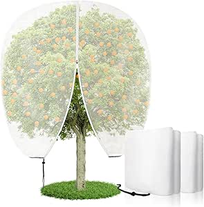 Amazon.com : 2 Packs 9.8 X 10.2 FT Large Fruit Tree Netting,Garden Netting with Zipper and ...