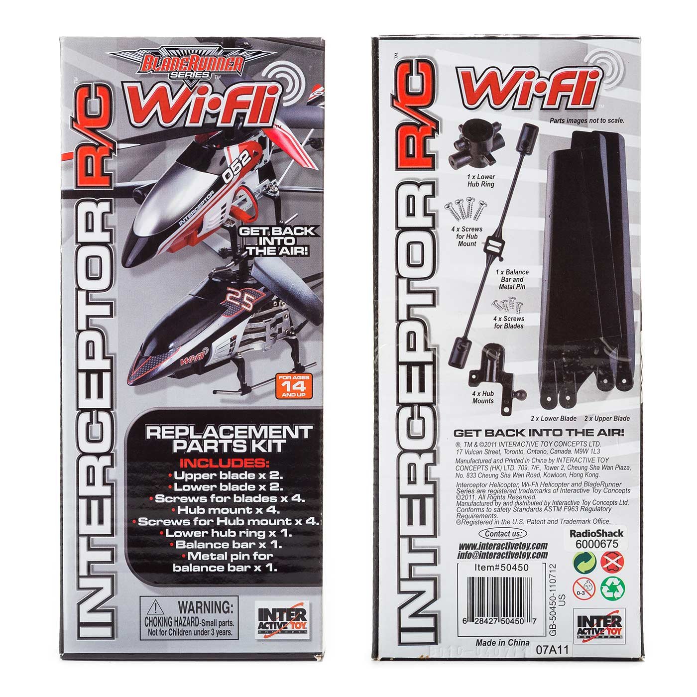 BladeRunner Interceptor/Wi-Fli RC Helicopter Replacement Parts Kit Wi ...