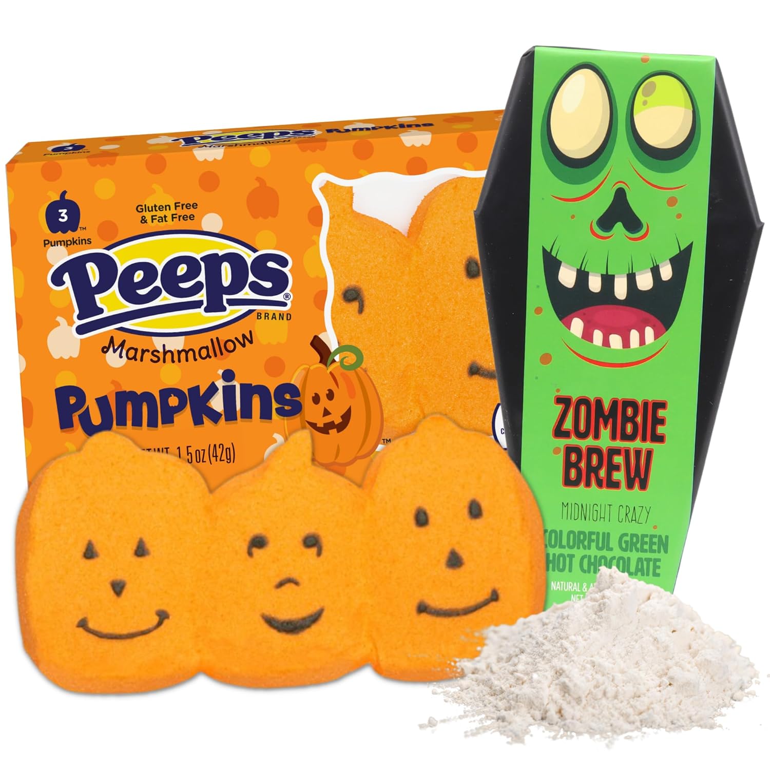 Amazon.com : Halloween Pumpkin Peeps and Zombie Brew Green Hot ...