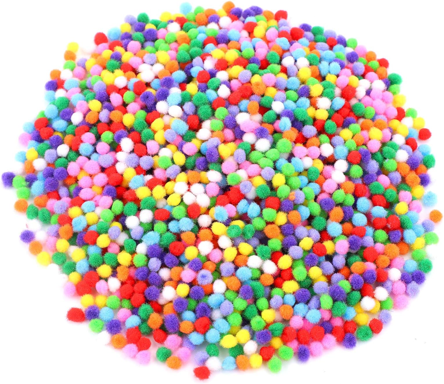 Amazon.com: Micro 3 mm Pom Poms 100 Pk Tiny Soft Balls for Craft ...