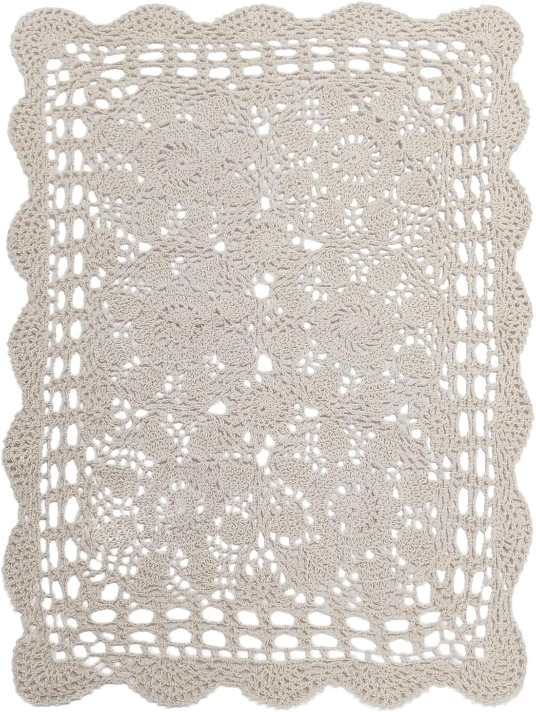 Amazon.com: Phantomon Lace Doilies Handmade Crochet Placemats Cotton ...