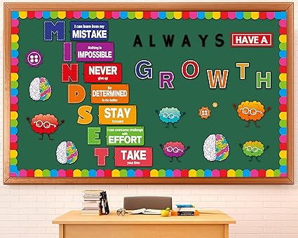 Amazon.com: Chunnin Growth Mindset Bulletin Board Classroom Decorations ...