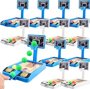 Amazon.com: 8 Pack Tabletop Basketball Game Mini Basketball Game ...