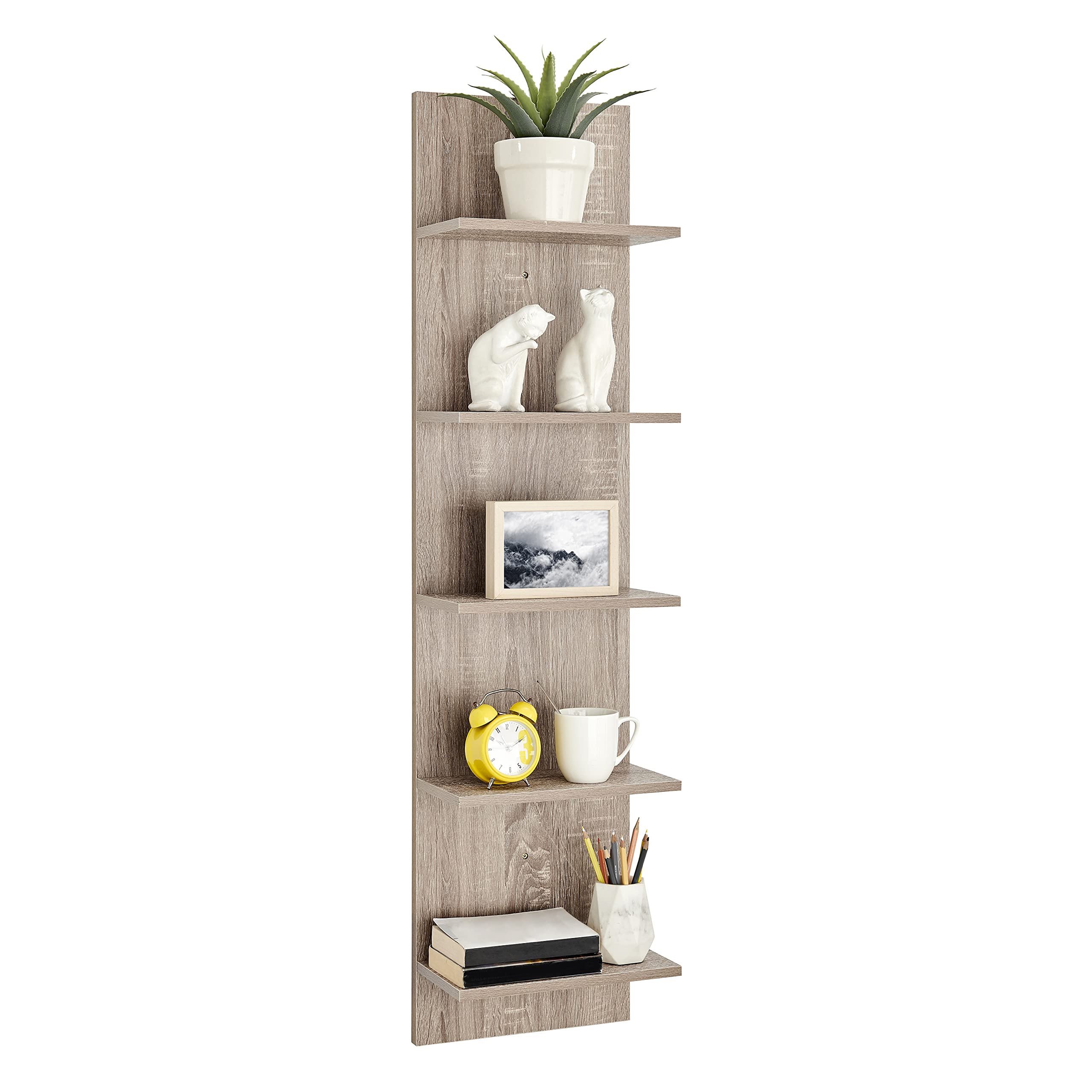 Danya B. Decorative Wall Mount Vertical Shelving Unit – Modern Column ...