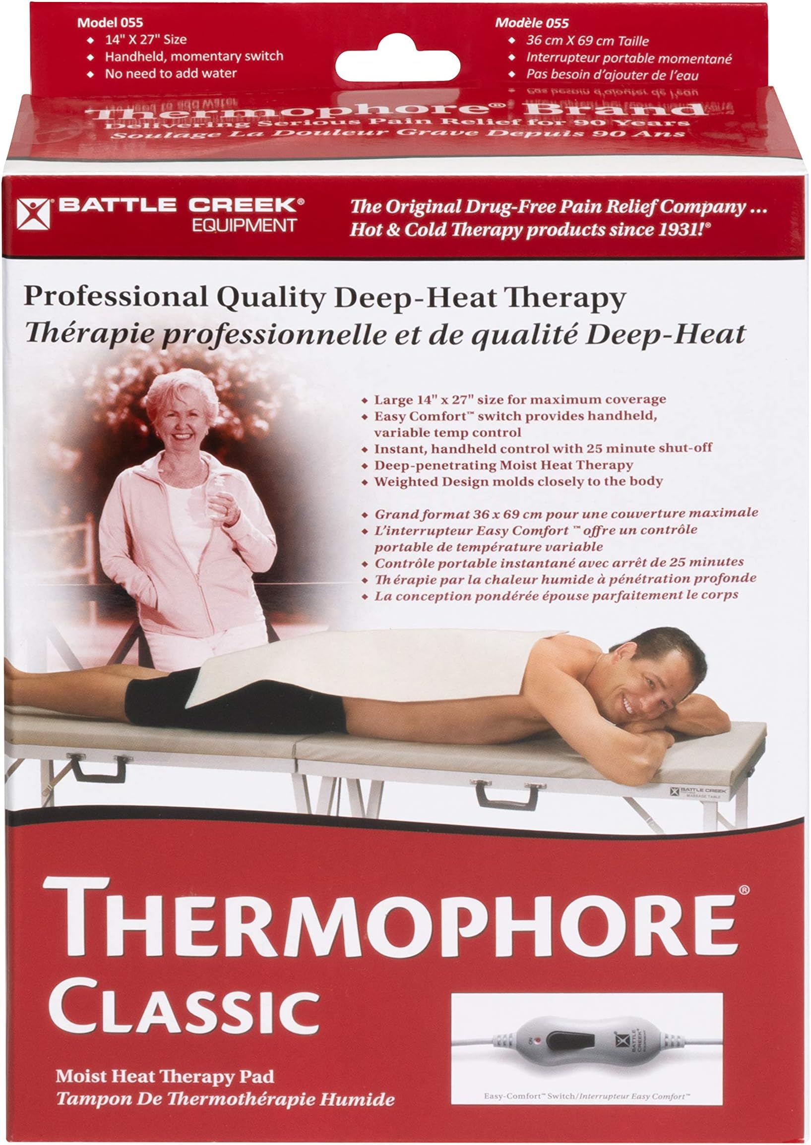 Amazon.com: Thermophore Classic Moist Heating Pad Size Large 14" x 27 ...