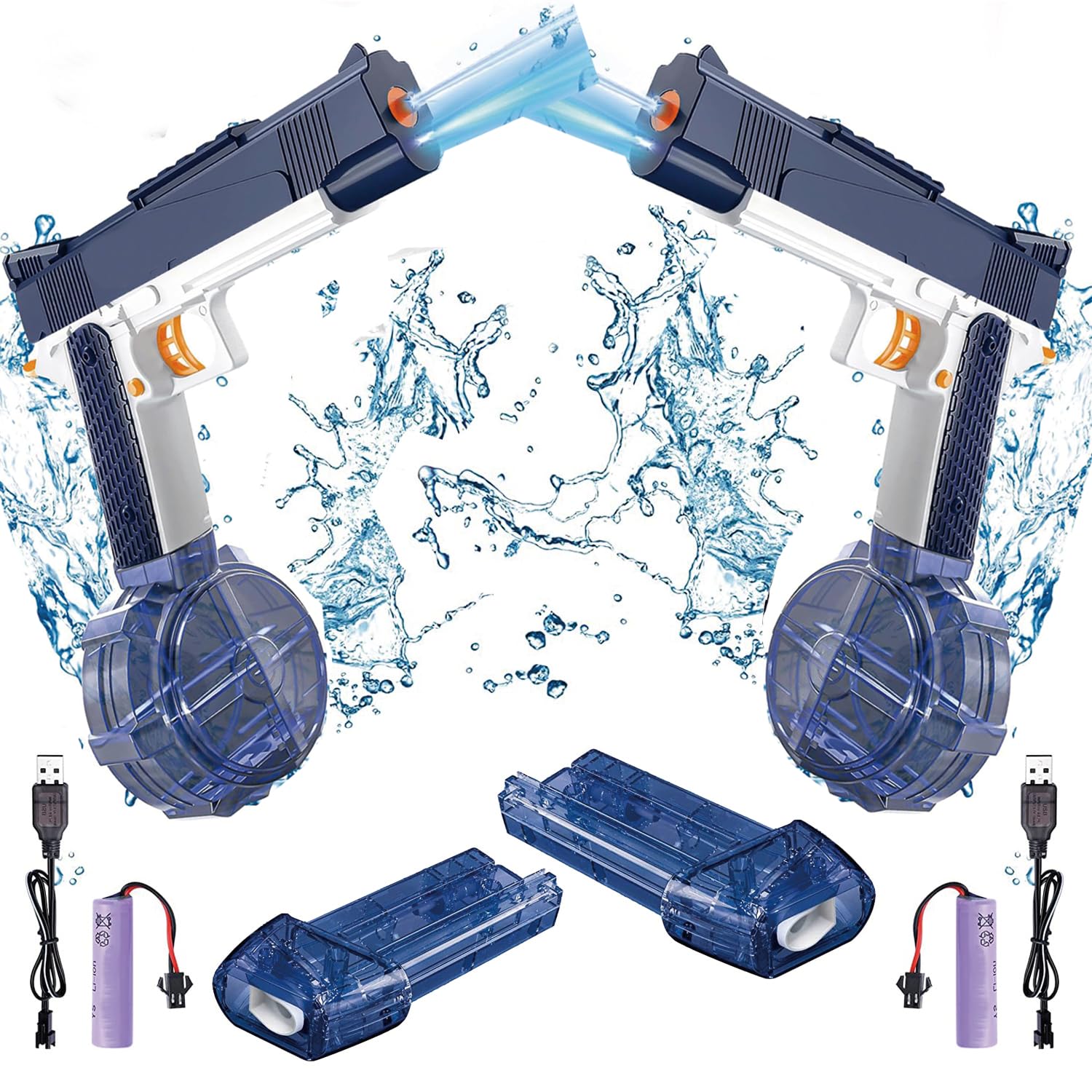 Amazon.com: 2Pcs Electric Water Guns Battery Powered Water Gun Auto ...