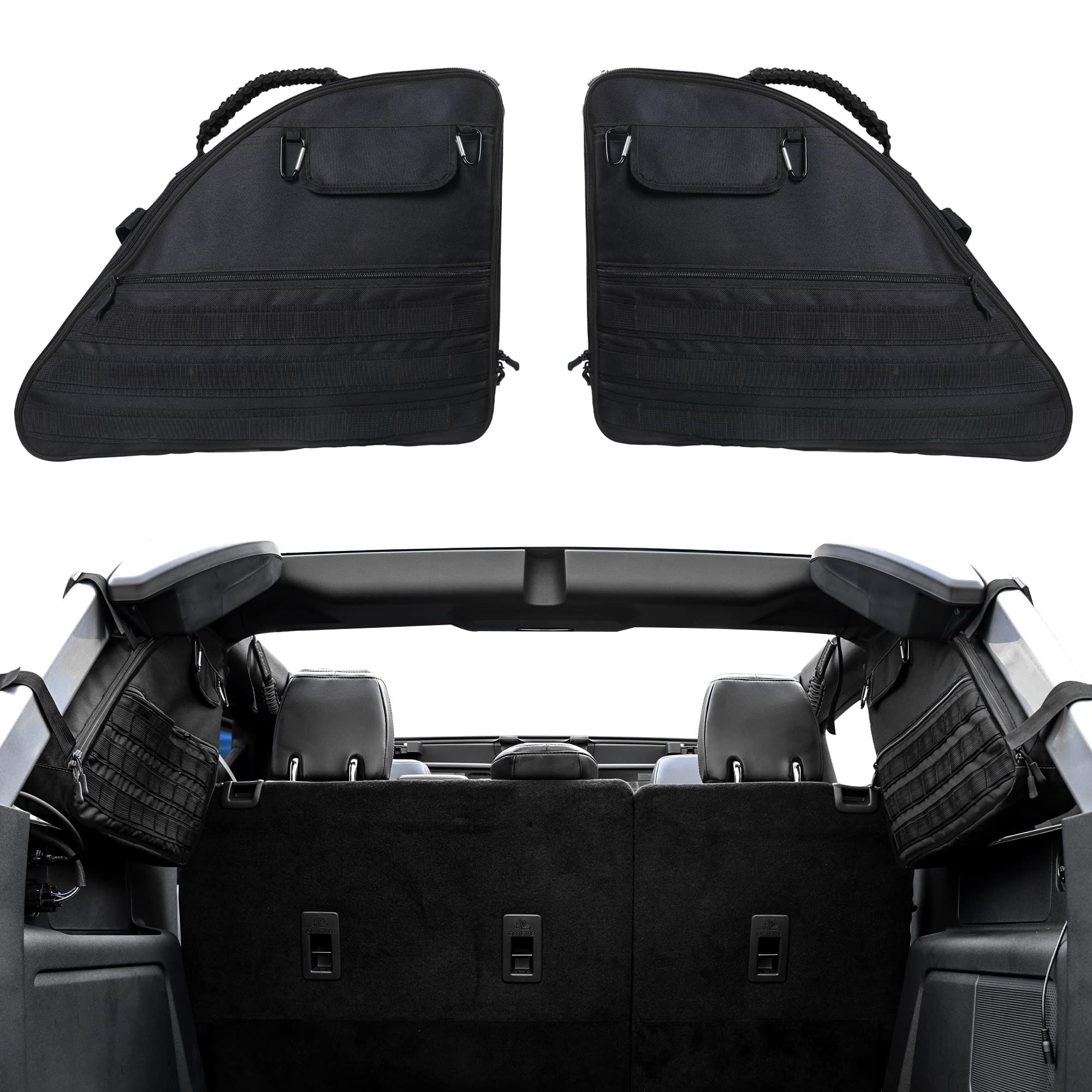Amazon.com: BESTAOO Roll Bar Storage Bag Cargo Cage for Ford Bronco ...
