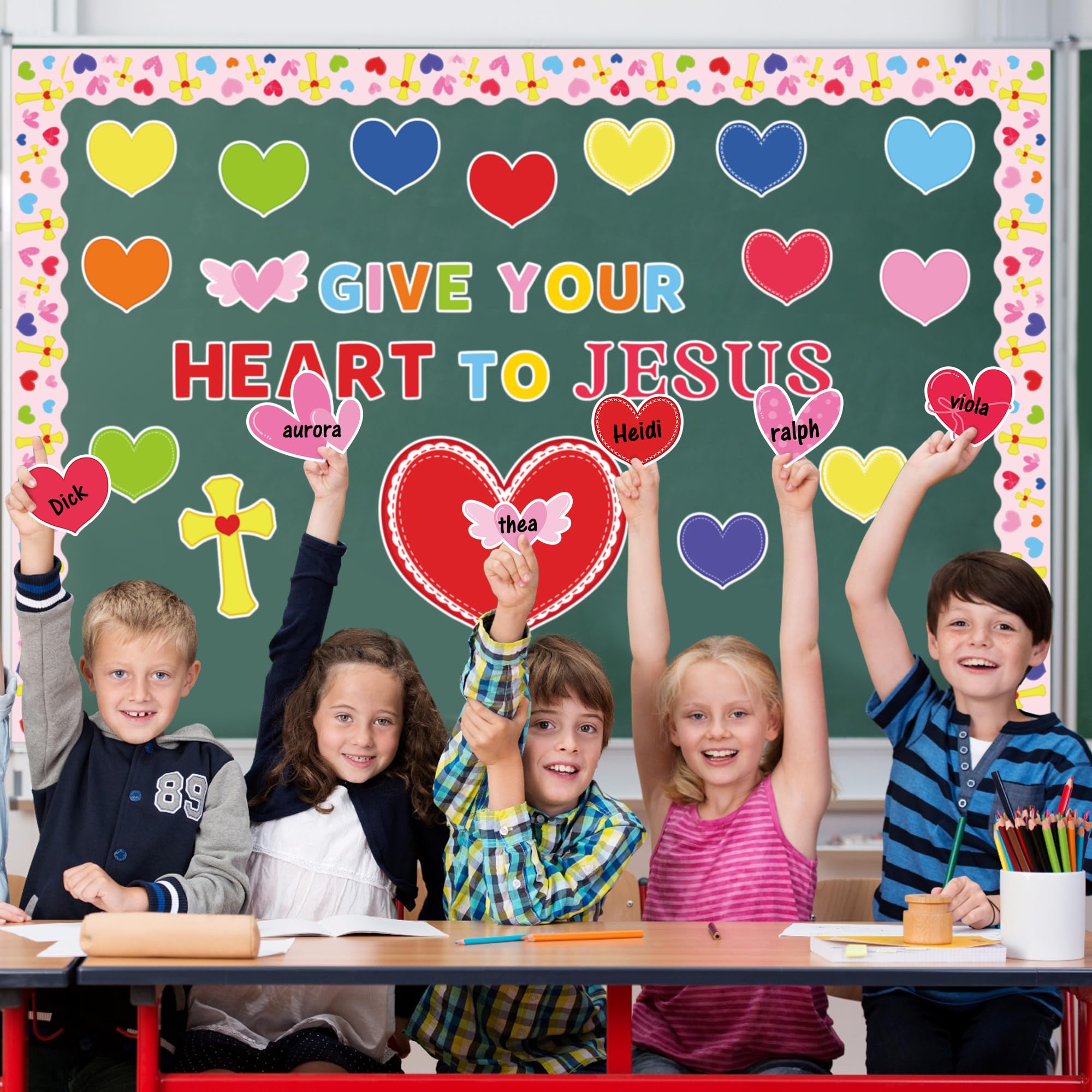 Snapklik.com : Summer Jesus Heart Cutouts - 126Pcs Back To School Give ...