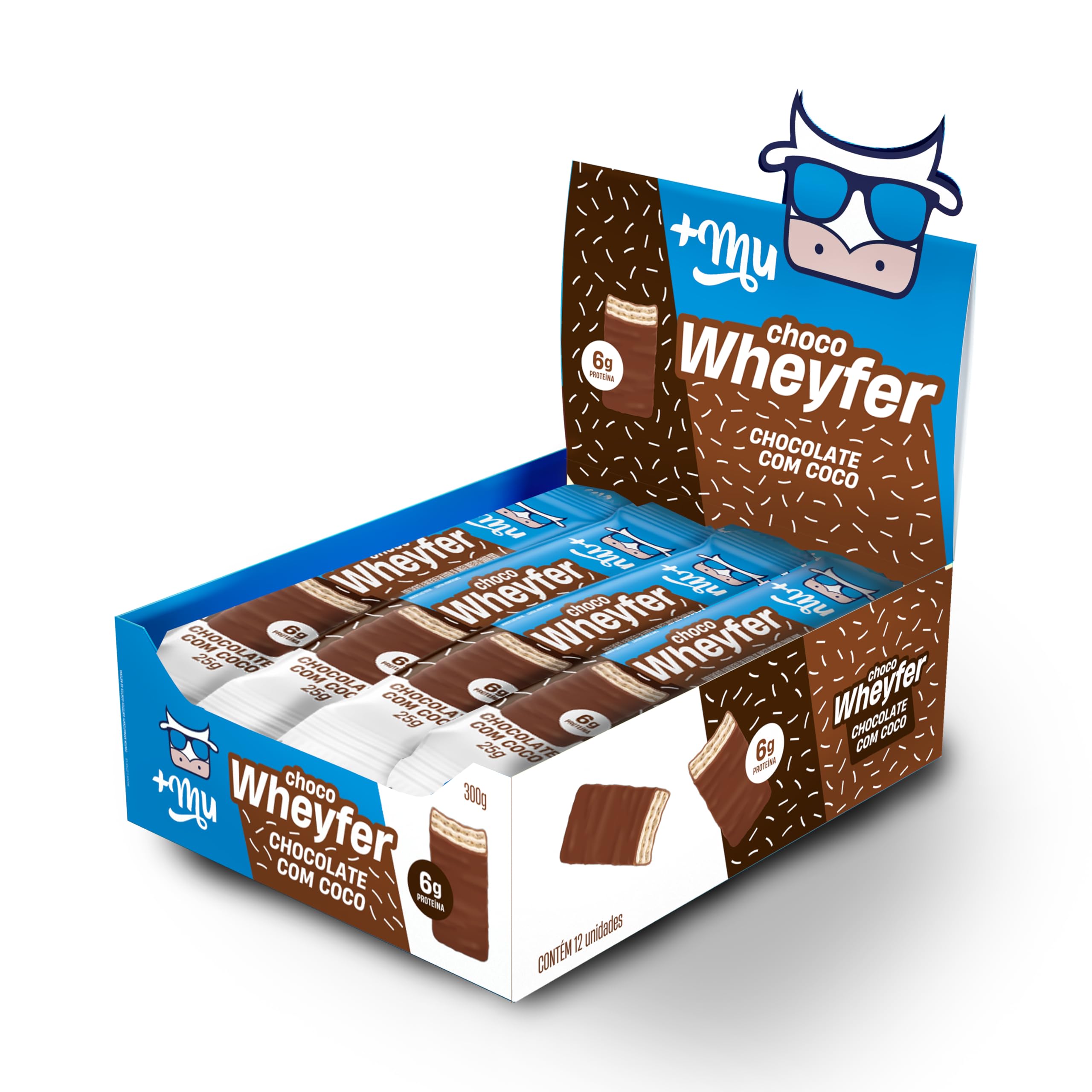 +Mu Chocowheyfer Proteico Sabor Chocolate com Coco - Display com 12 ...