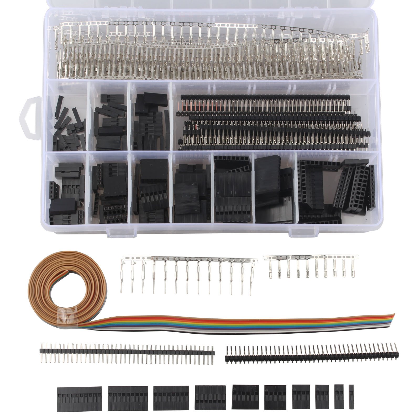 HALJIA 635Pcs Jumper Wire Connector Male/Female Wire Jumper Pin Headers ...