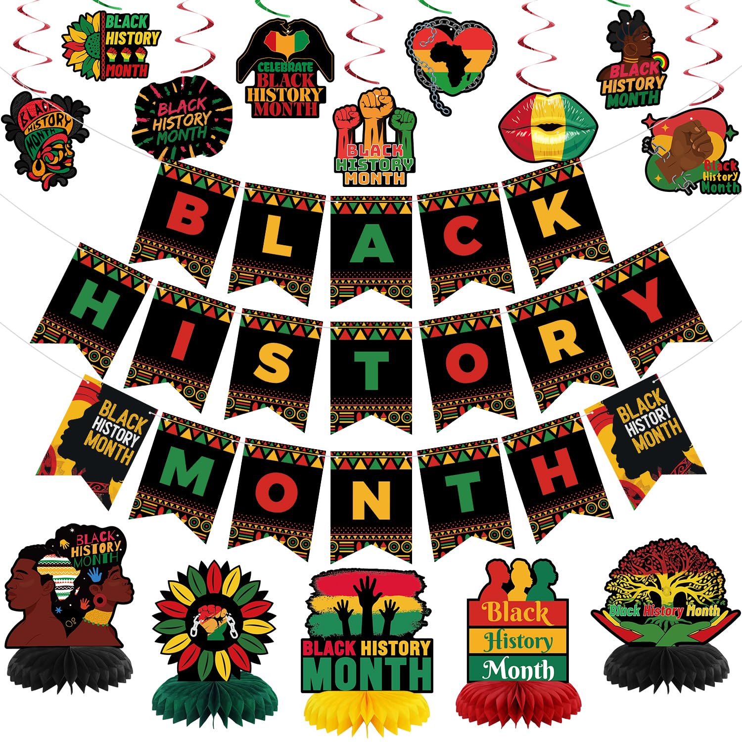 Amazon.com: Black History Month Decorations, Black History Month Banner ...