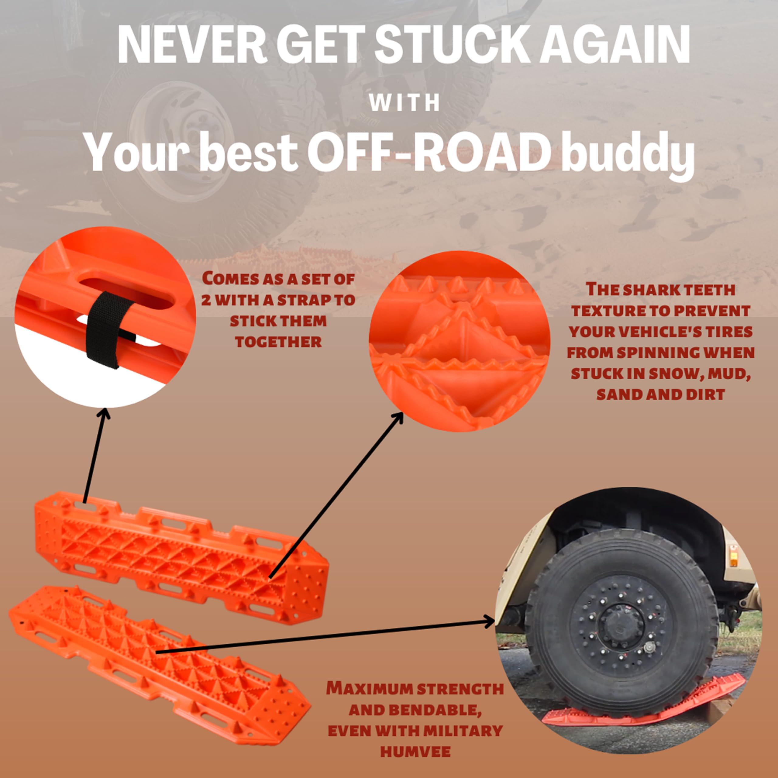 Snapklik.com : Maxsa 20335 Jumbo Escaper Buddy Traction Mats For Off ...