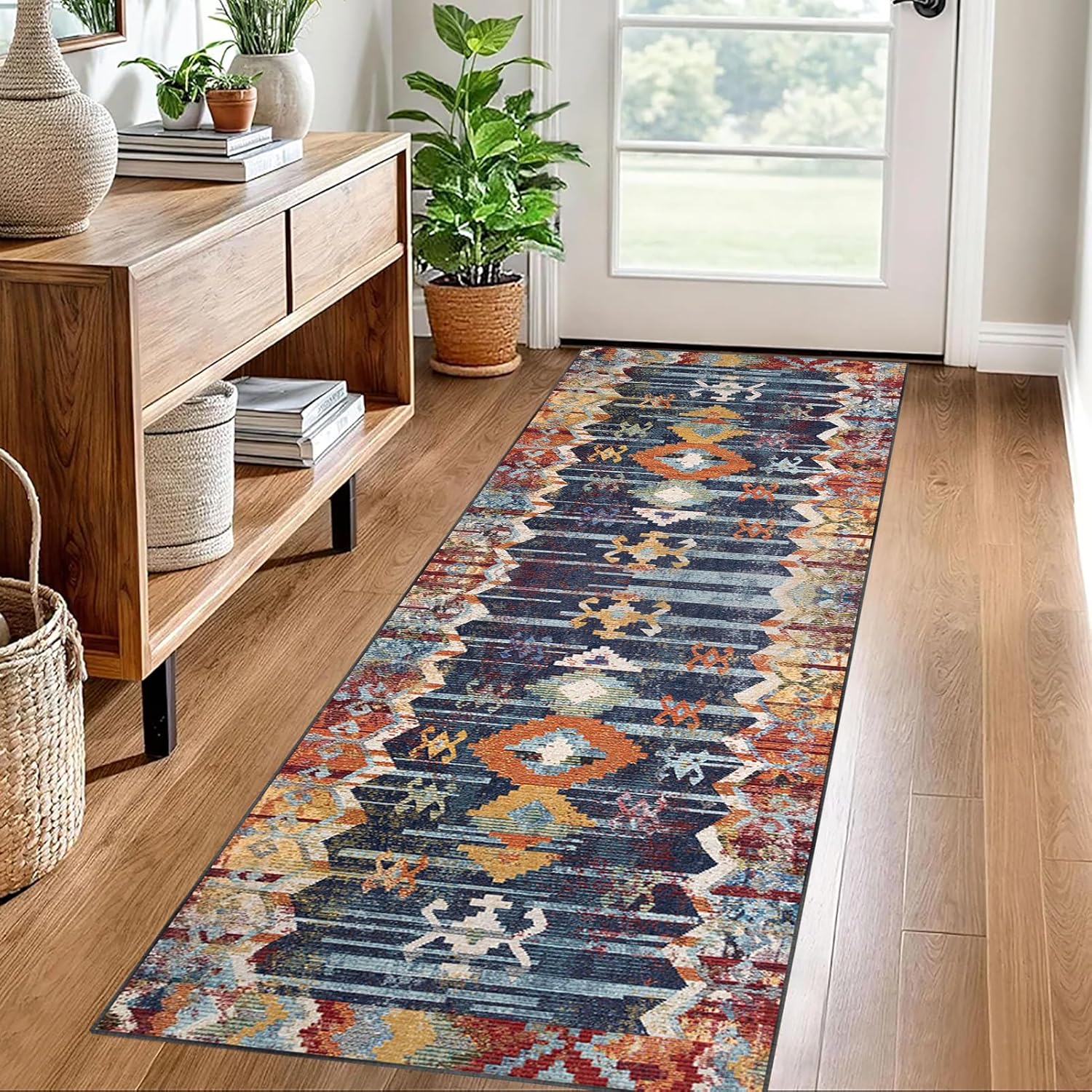 Heavy Duty Carpet Runners for Hallway- Non Slip Rubber Backed Hallway ...