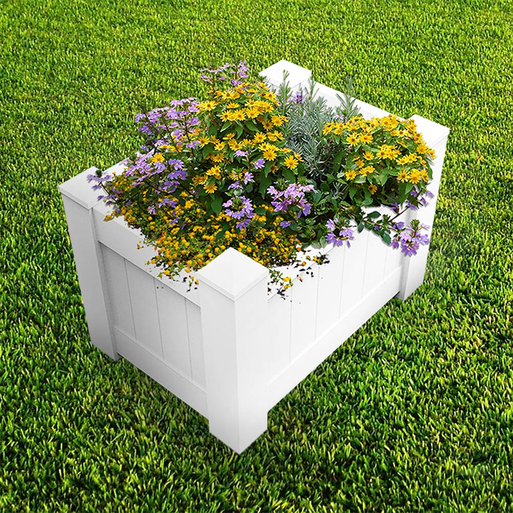 Snapklik.com : ECOOPTS 31"x20"x20" Raised Garden Bed Vinyl Planter Box ...