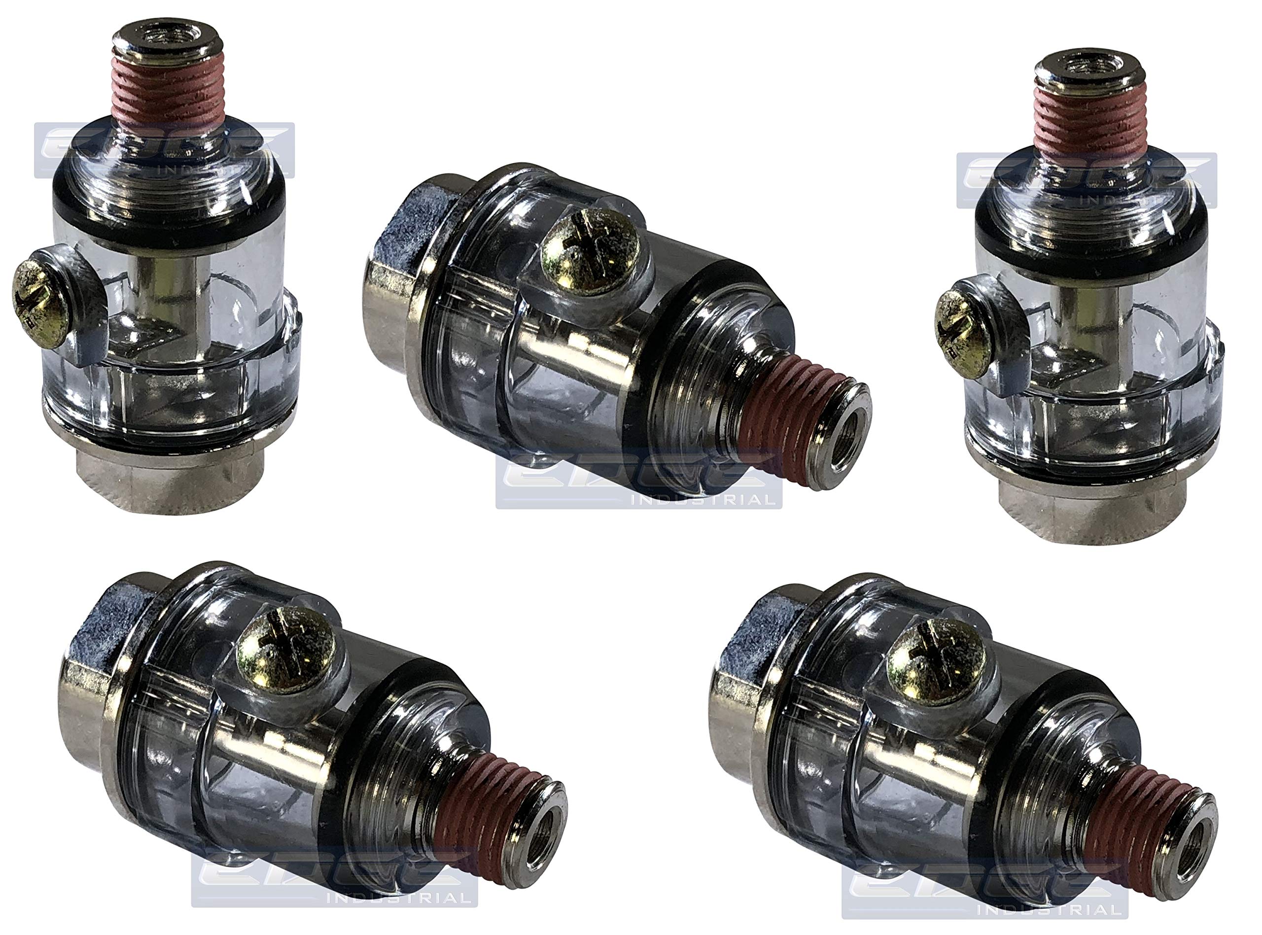 EDGE-THB (5 Pack) 1/4 Inch Mini in-Line Oiler Lubricator for Air ...
