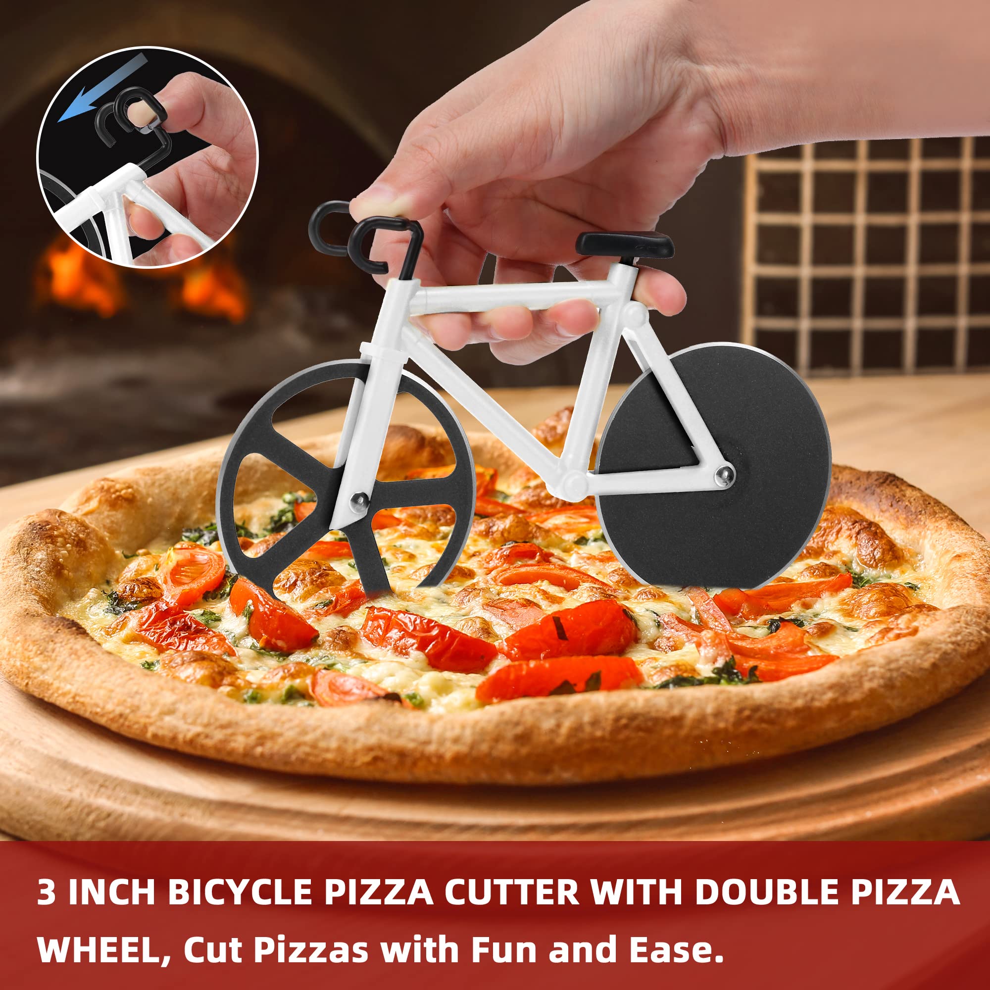Snapklik.com : SCHVUBENR Bicycle Pizza Cutter Wheel - Gifts For ...