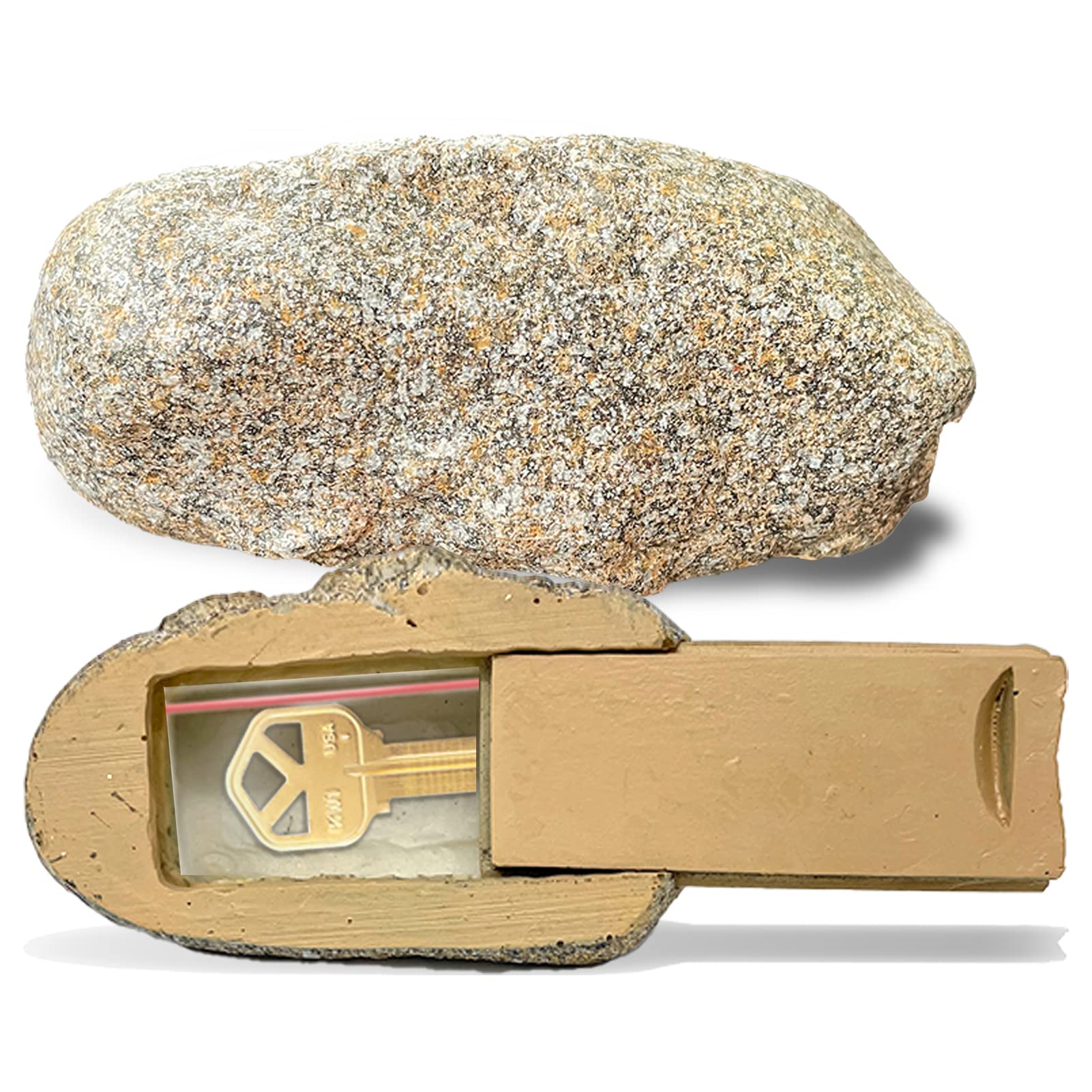 PANGAEA Key Hider Fake Rock, Weatherproof and Safe for Spare Keys, Real ...