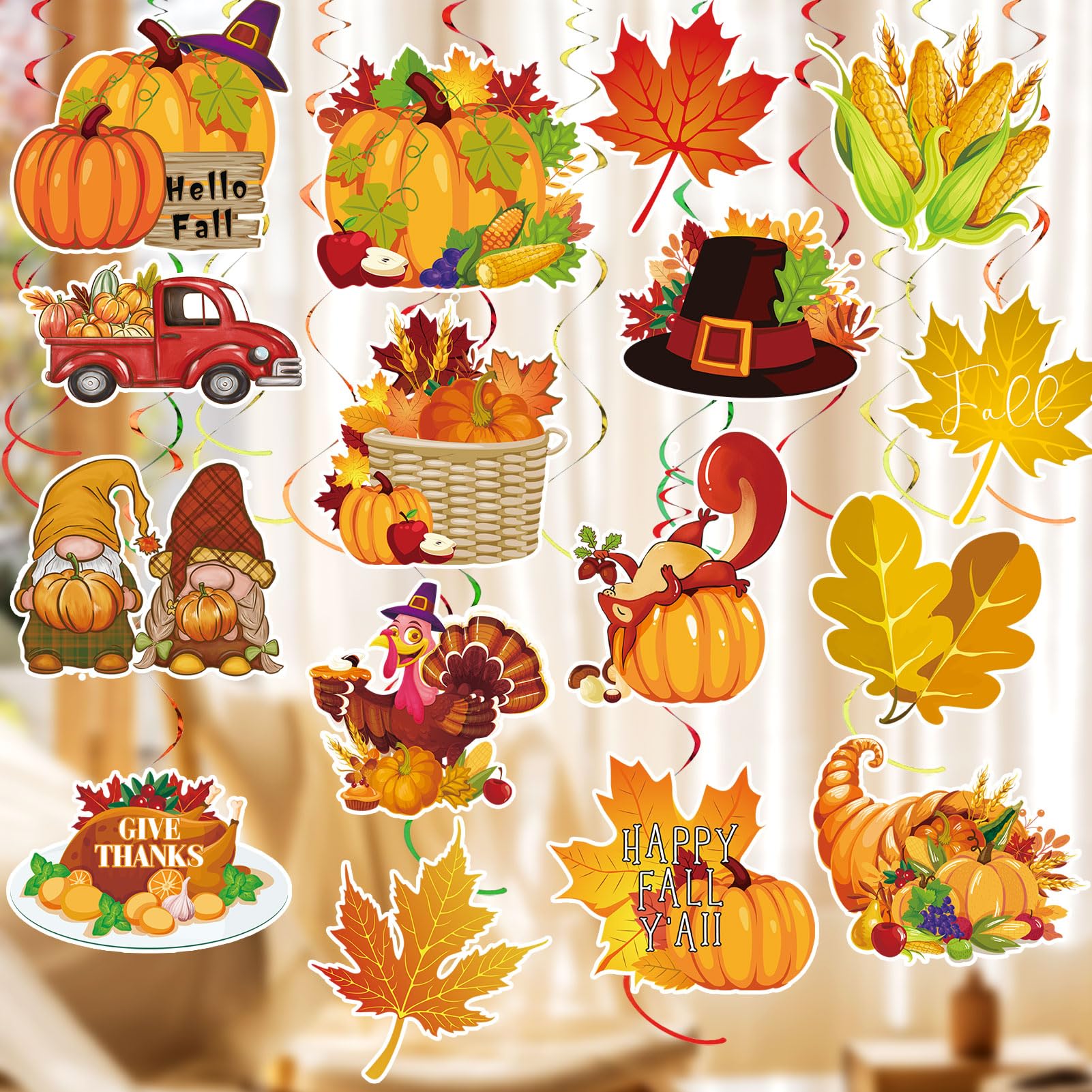 Swirling Leaves Clip Art