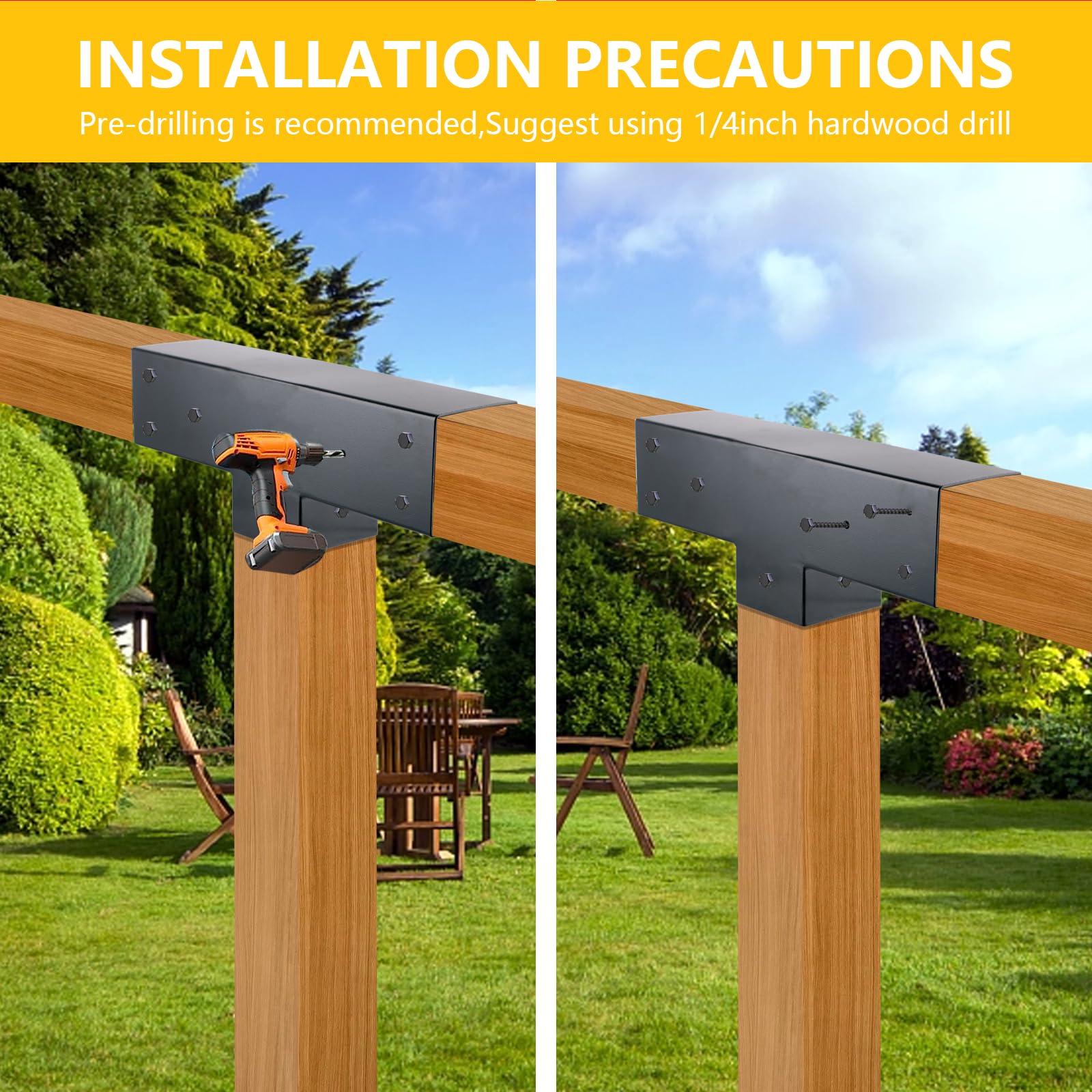 Snapklik.com : Wilkblck Woodwork Pergola Kit - Elevated Wood Stand T ...