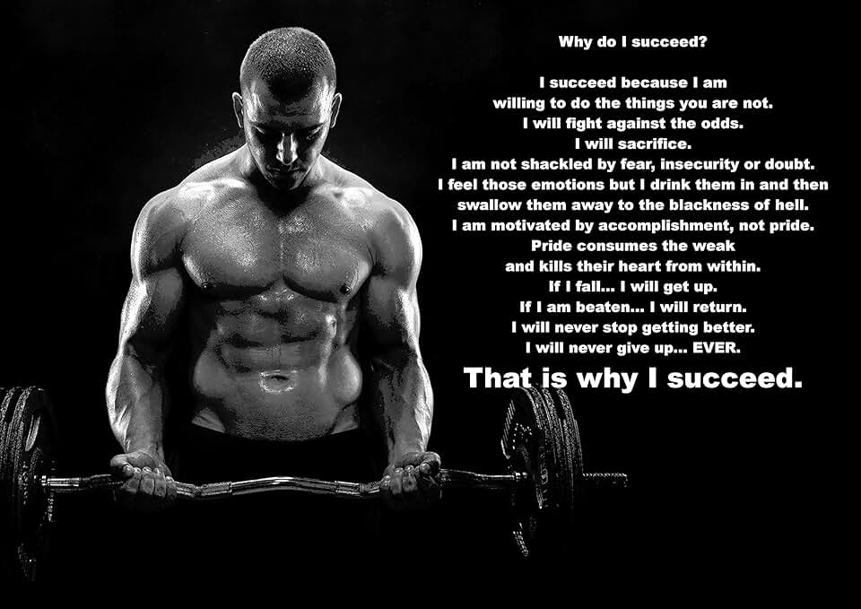 Amazon.co.uk: weight lifting posters