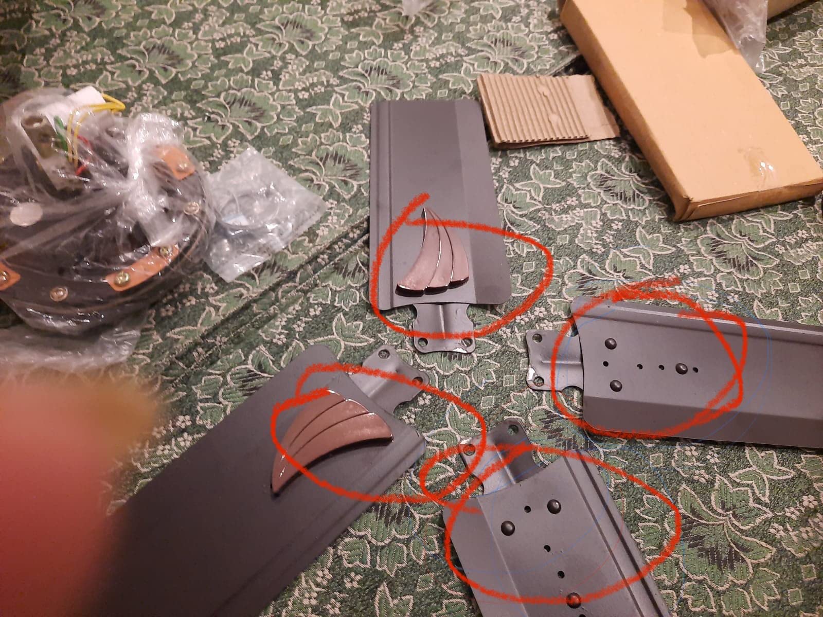 Buy HANEUL Ceiling Fan 600mm with 4 blades high speed small fan (Black ...