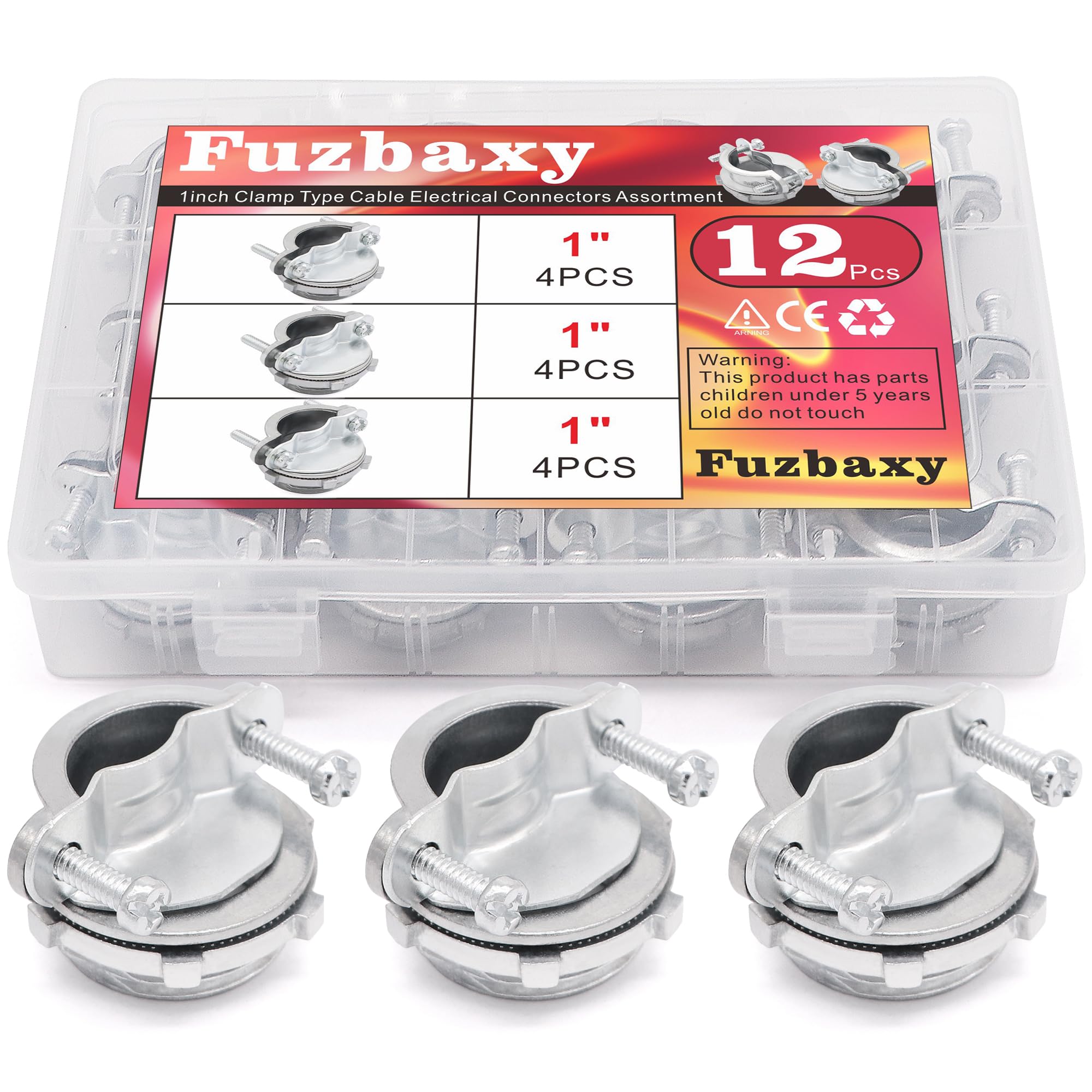 Snapklik.com : 12pcs 1 Inch Clamp Type Cable Connectors For Metallic ...