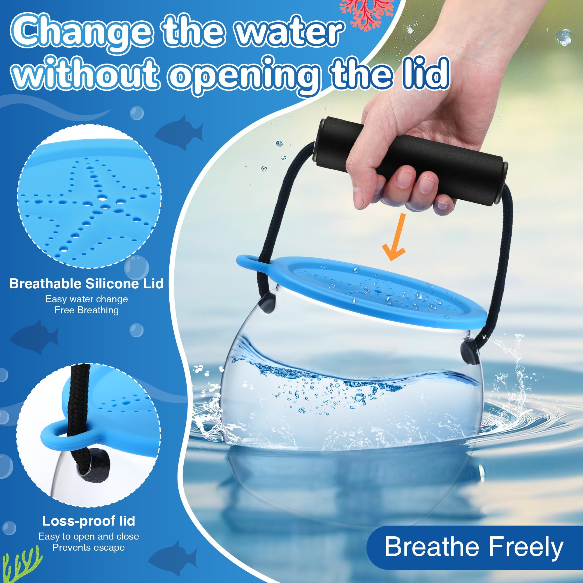 Snapklik.com : Catch And Release Plastic Beach Aquarium Kit, Clear And ...