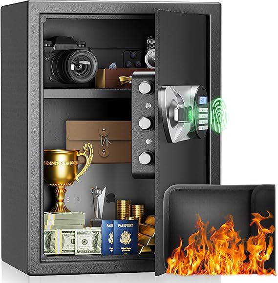 BlackSmith Large Home Safe Box 2.0 Cub Biometric Safe Fingerprint ...