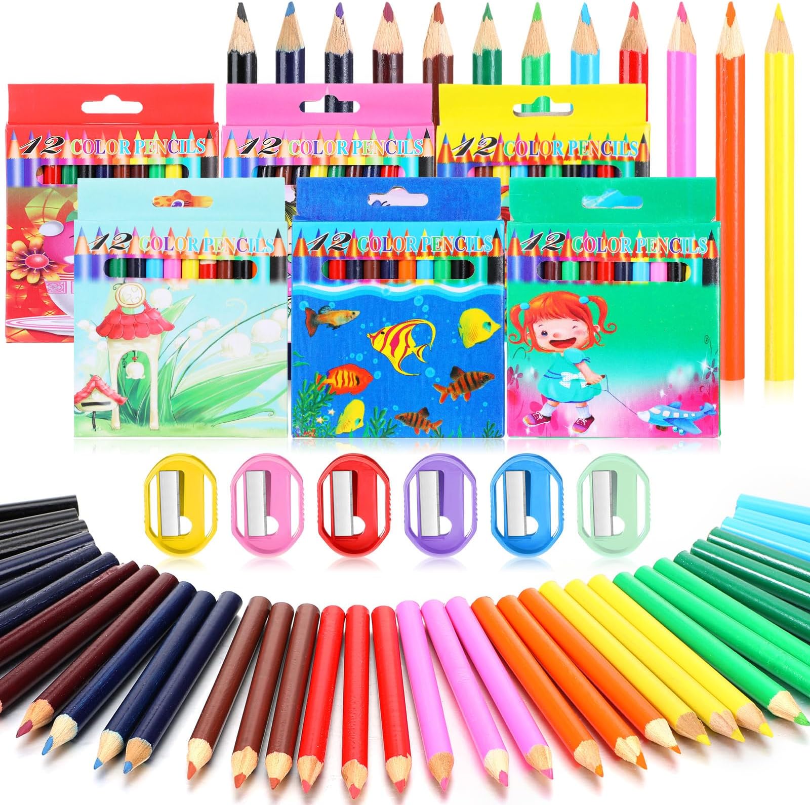 Amazon.com : Zhanmai 288 Pcs Mini Colored Pencils for Kids 3.5 Inch ...