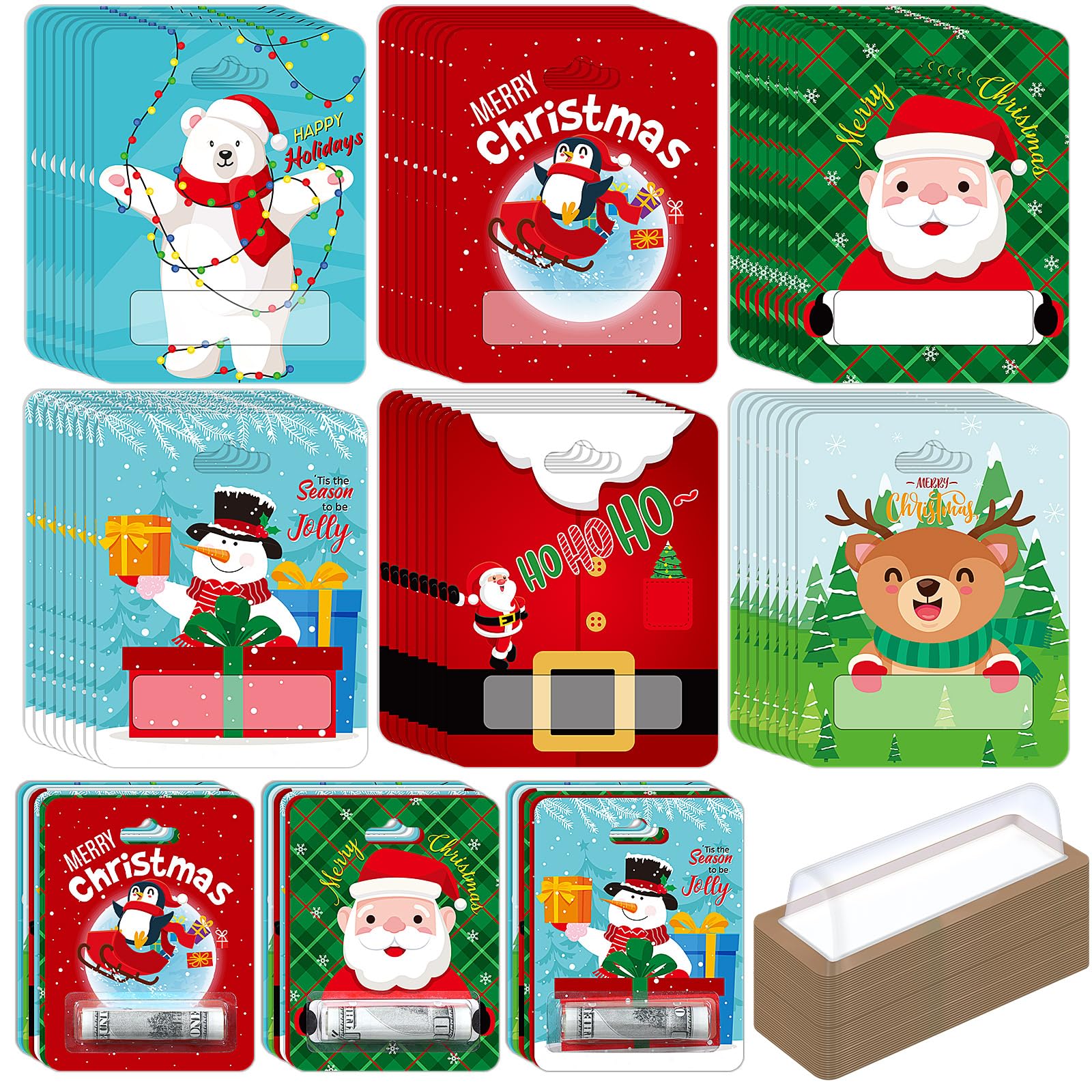 Amazon.com : Motiskyy 48 Sets Christmas Money Holder for Cash Money ...