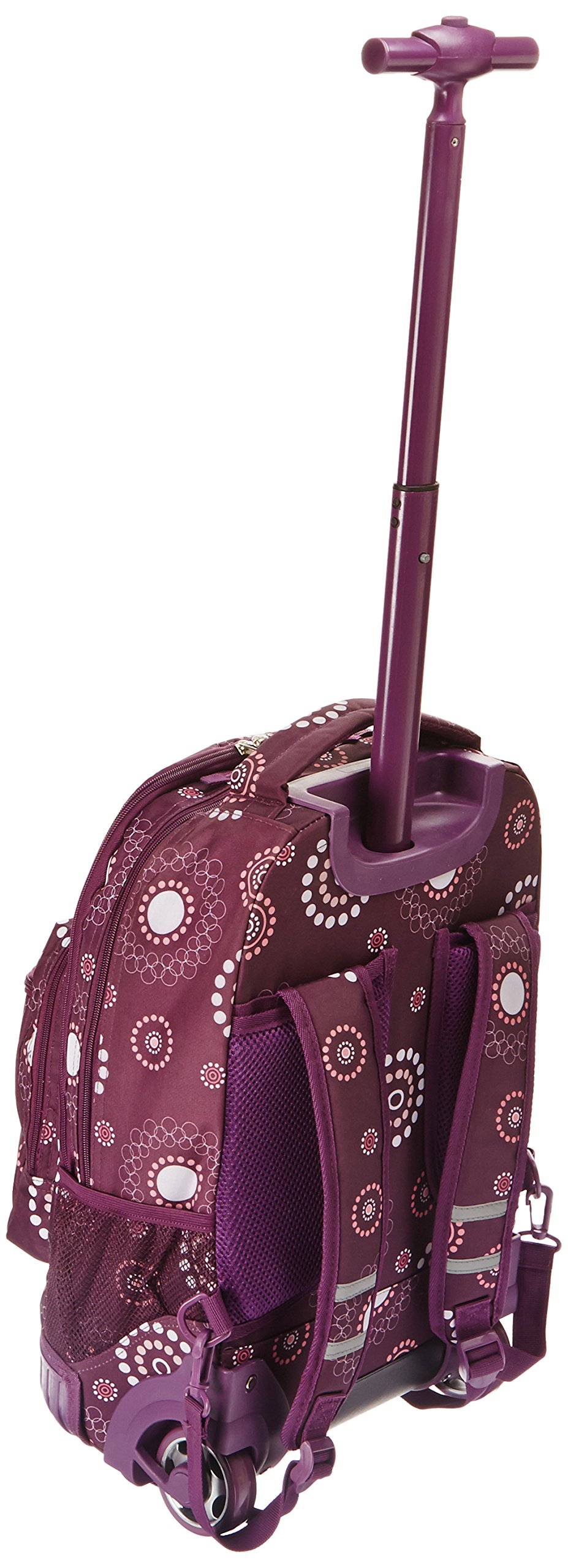 Rockland Single Handle Rolling Backpack, Purple Pearl, 19-Inch