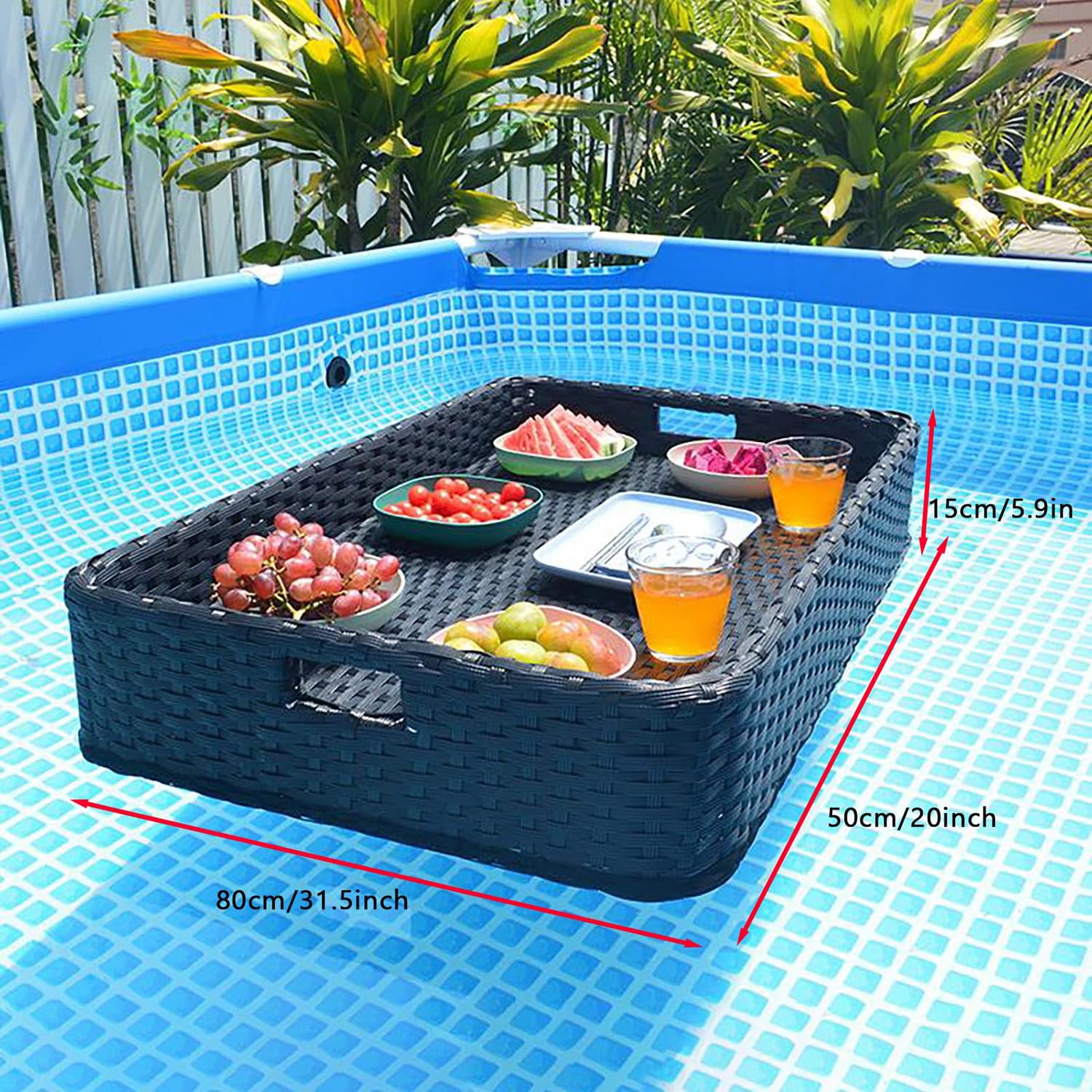 Pool Snack Float Inflatable Floating Drink Holder For Pool - 6-Hole ...