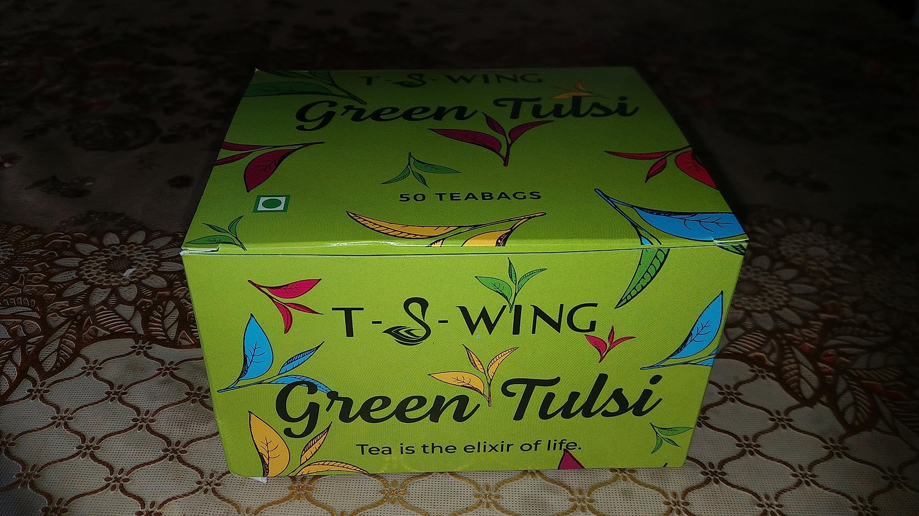T-S-WING Premium Green Tulsi Tea | 50 Tea Bags | Refreshing & Relaxing ...