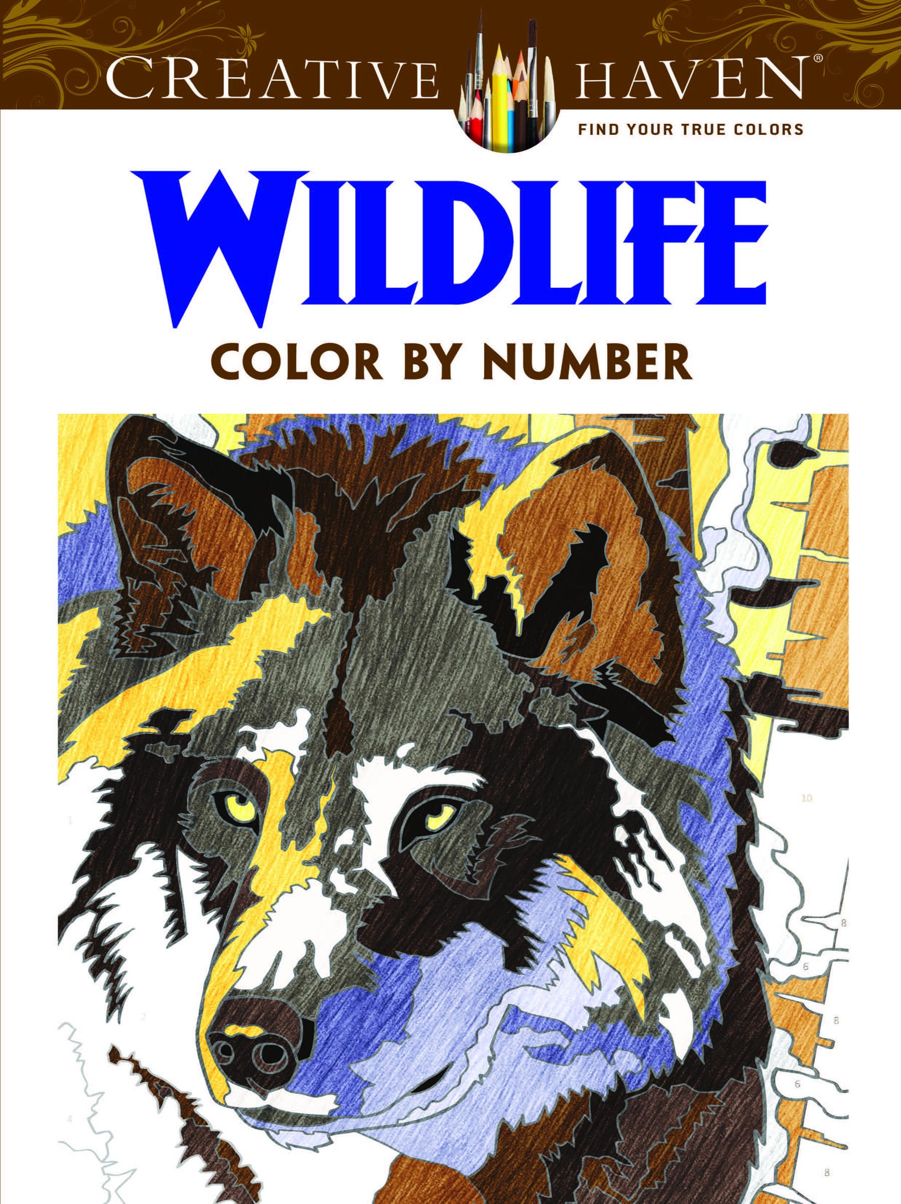 Amazon.com: Creative Haven Wildlife Color by Number Coloring Book ...