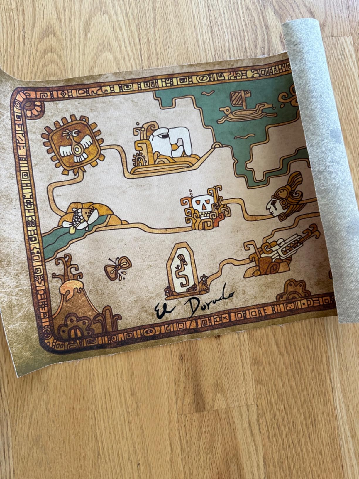 Amazon.com: Road to El Dorado Map - Antique Cloth Scroll: Posters & Prints