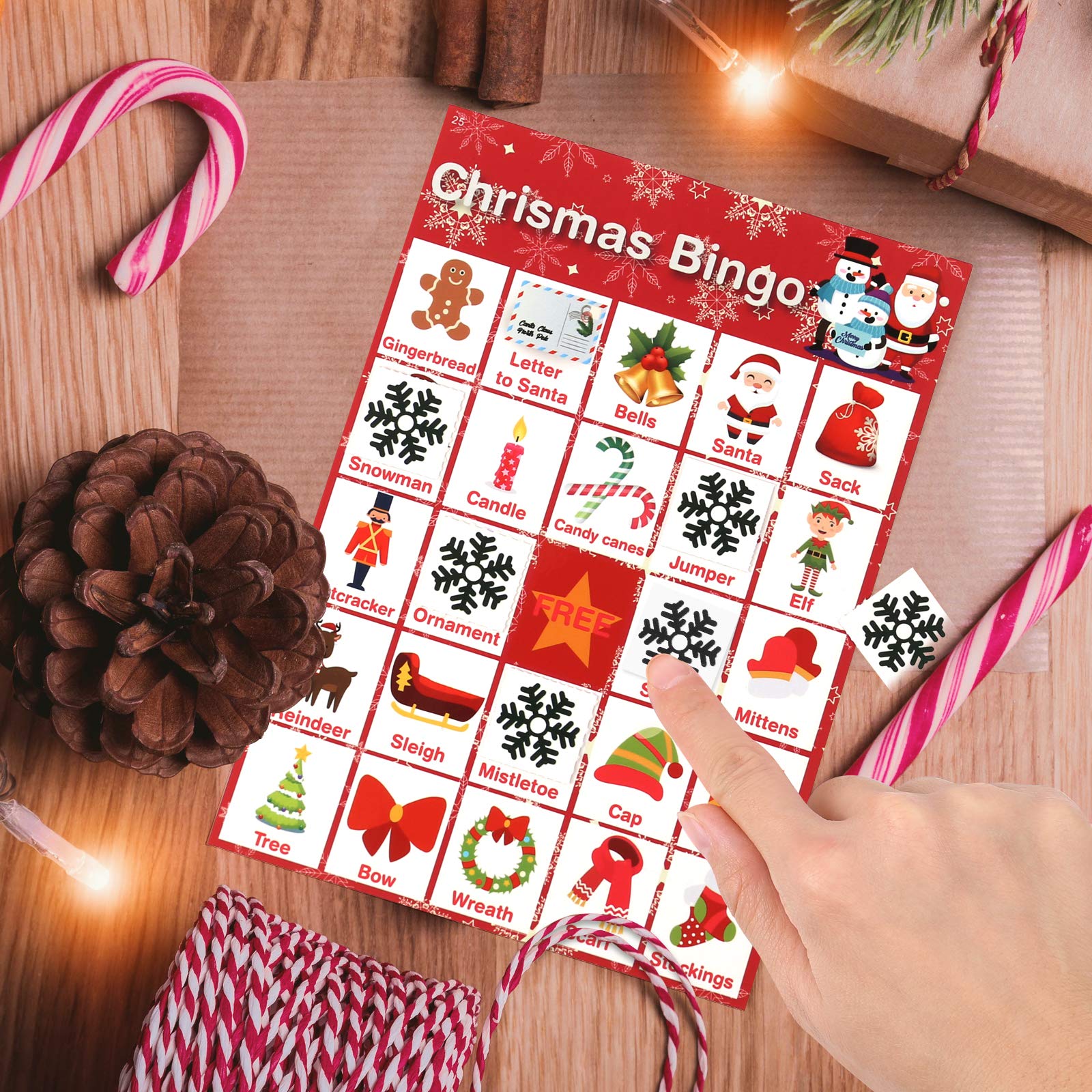 Snapklik.com : Christmas Bingo Game, 32 Players - Christmas Party Games ...