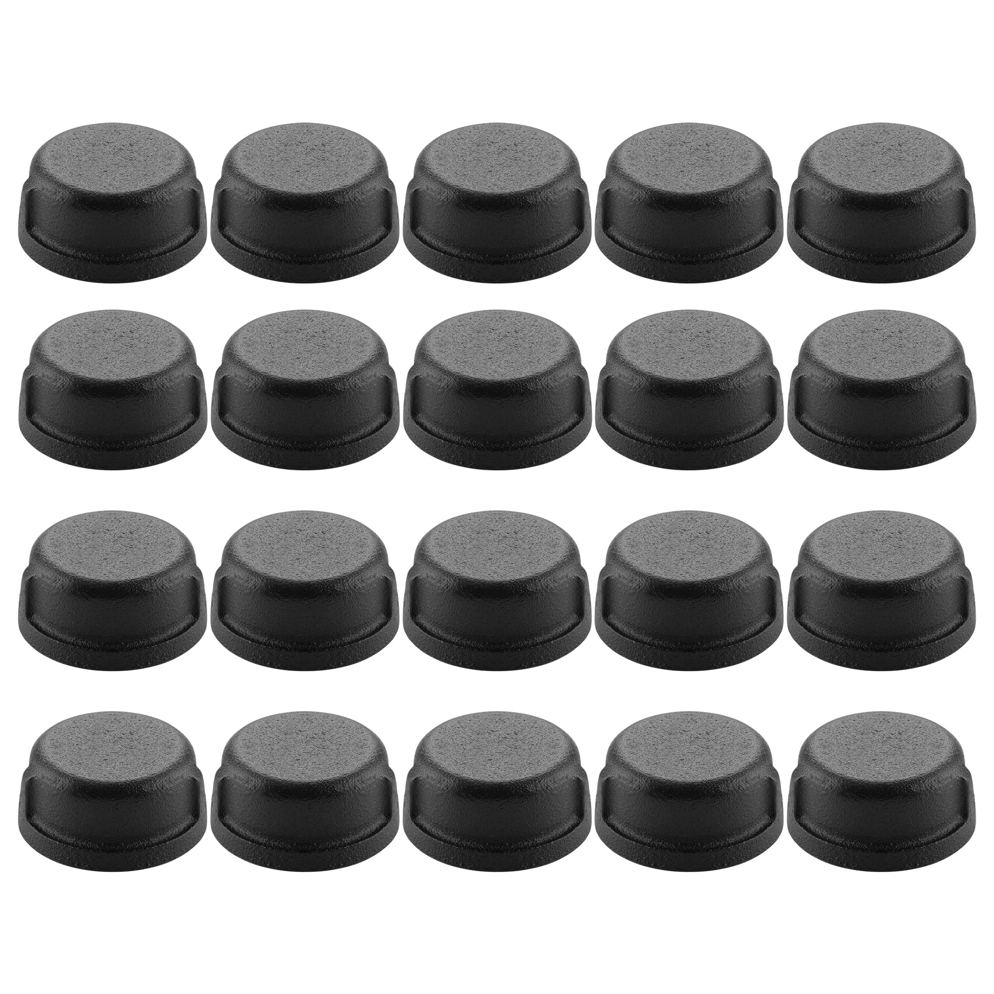 Snapklik.com : 1" Black Industrial Pipe Fitting Caps - 10 Pack Iron ...