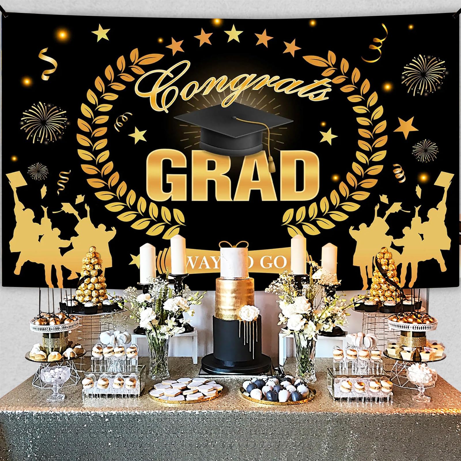 Prom 2025 Banner Fitumiw Black And Silver Prom 2025 Graduations ...